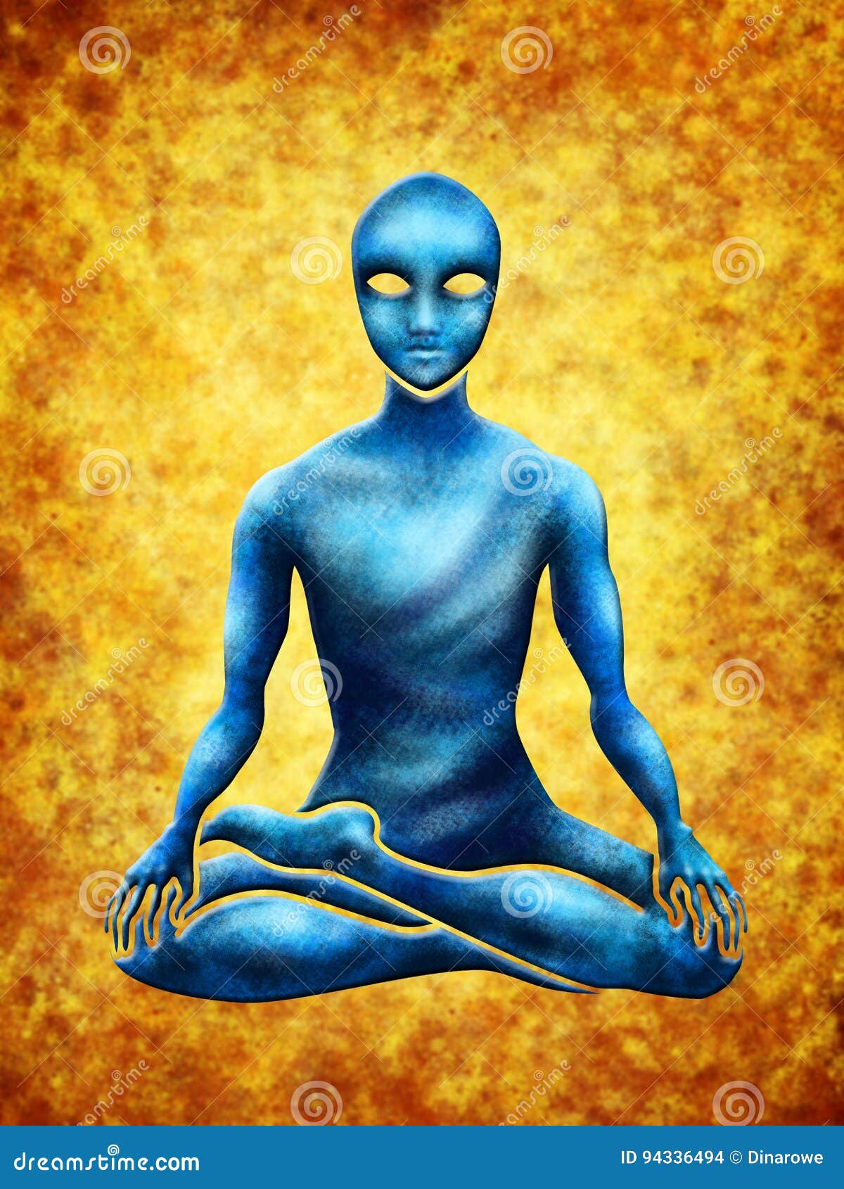 Half Lotus Pose. Vector Illustration Decorative Design | CartoonDealer ...