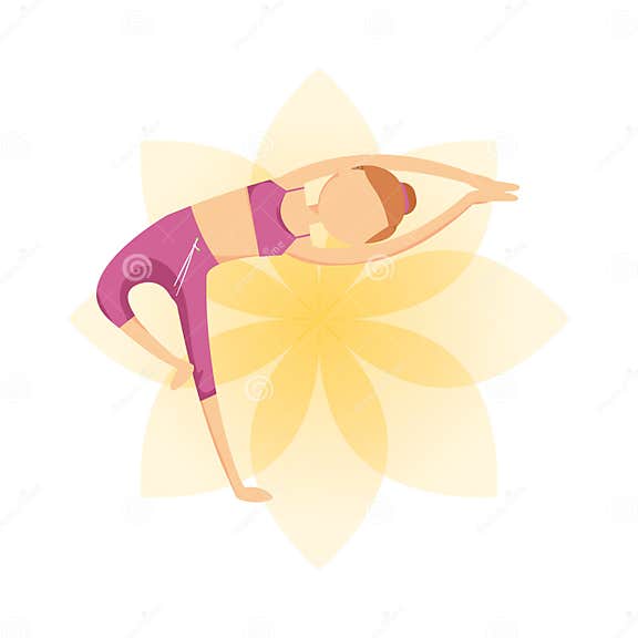 Half Lotus Tree Pose. Vector Illustration Decorative Design Stock ...