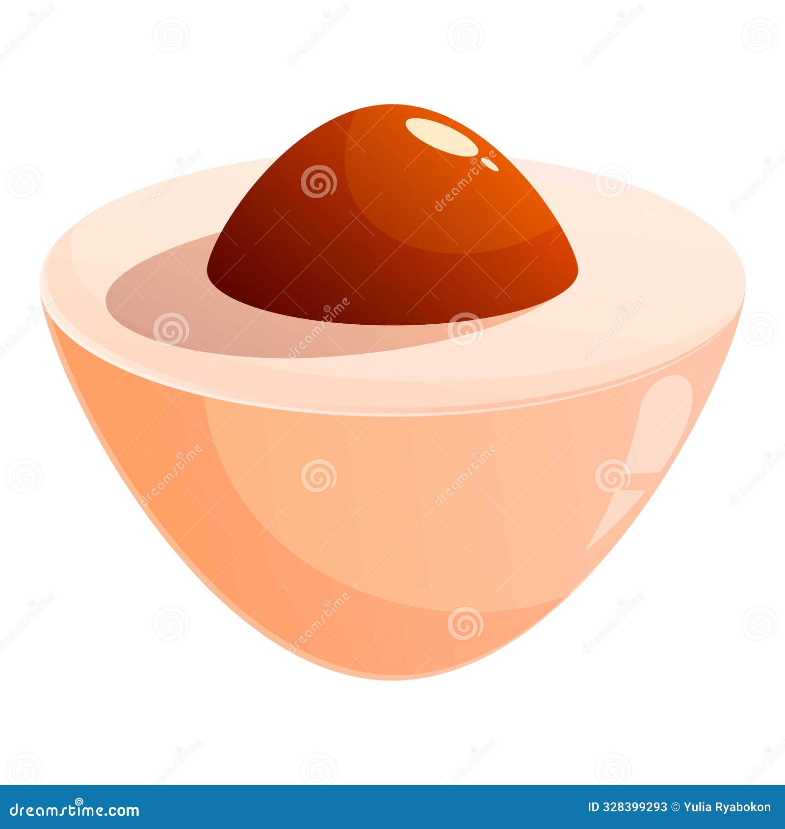 Half Of A Lychee Showing Its Juicy Flesh Cartoon Vector | CartoonDealer ...