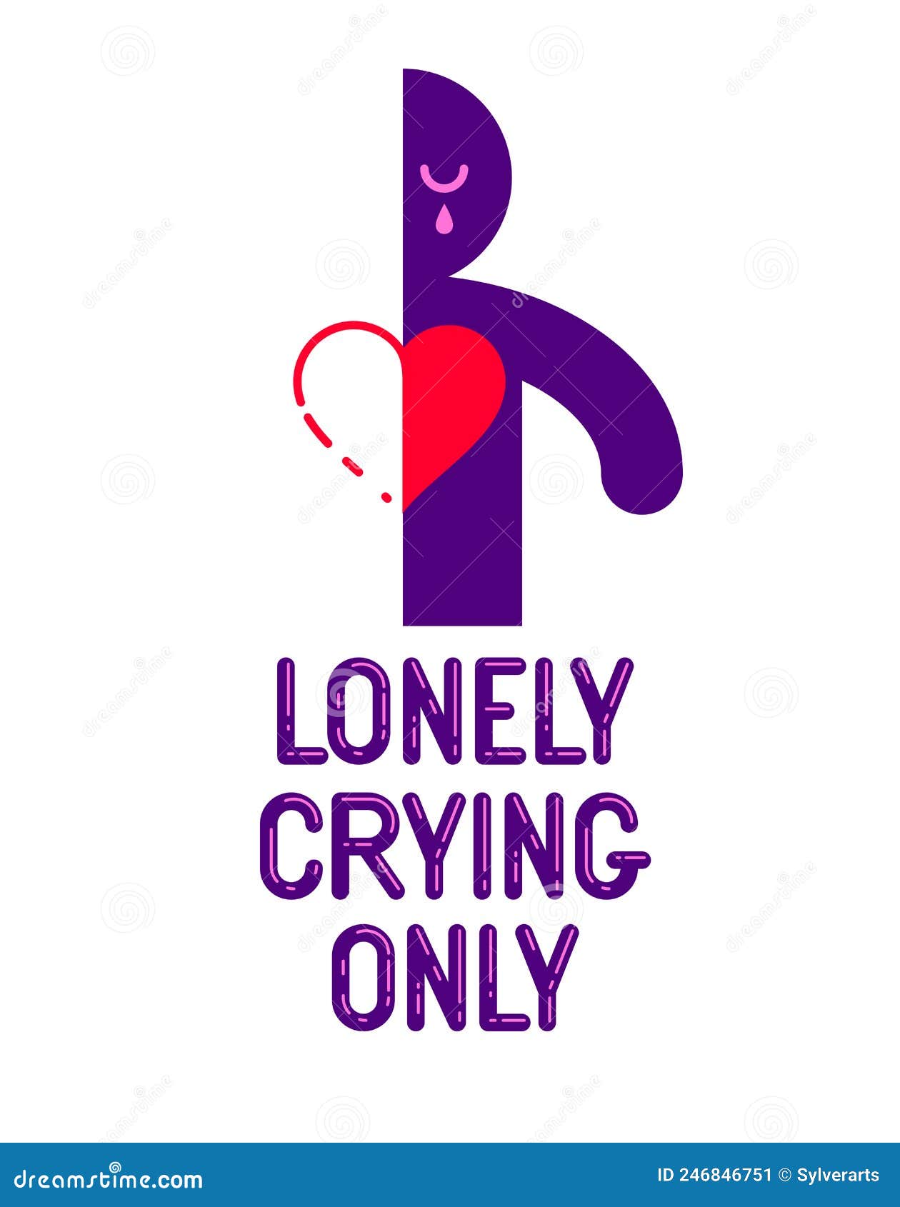 Divorce Breakup Separation Concept Depressed Man And Woman Divided