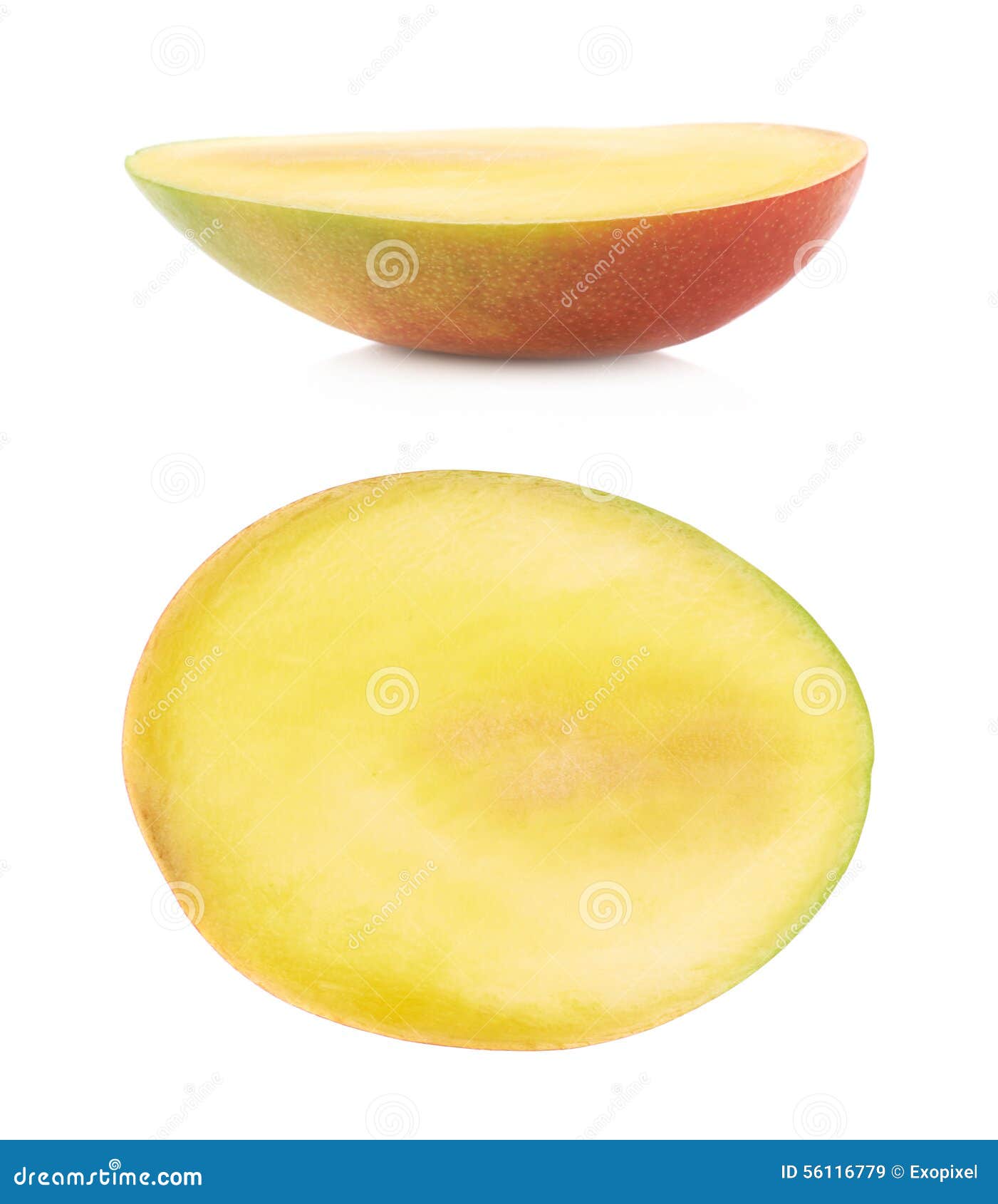 Half of a Mango Fruit Isolated Stock Image - Image of snack, lifestyle ...