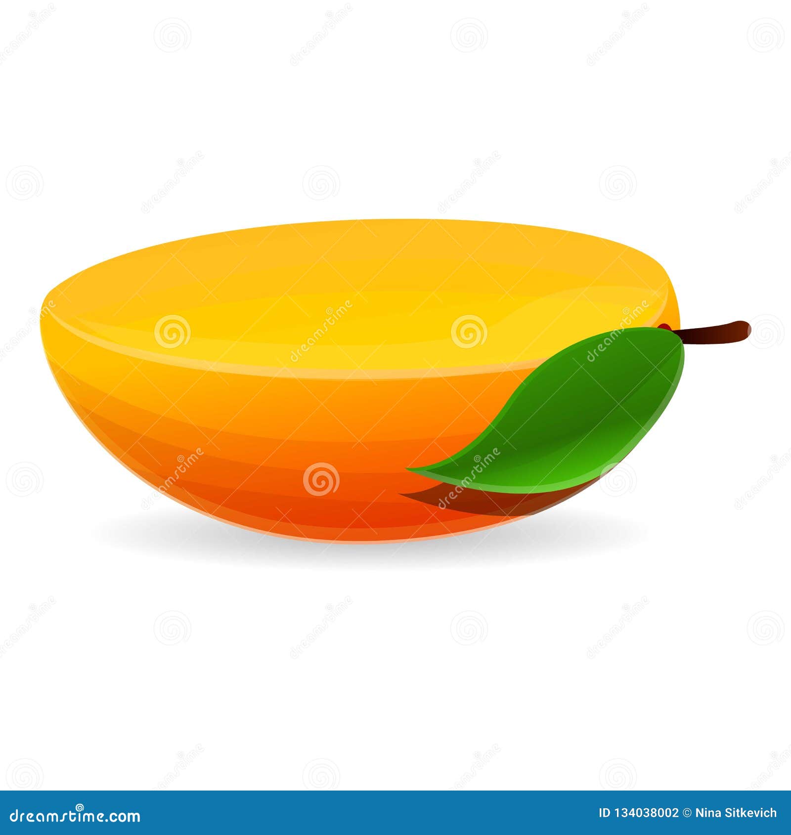 Half of Mango Icon, Cartoon Style Stock Vector - Illustration of icon ...