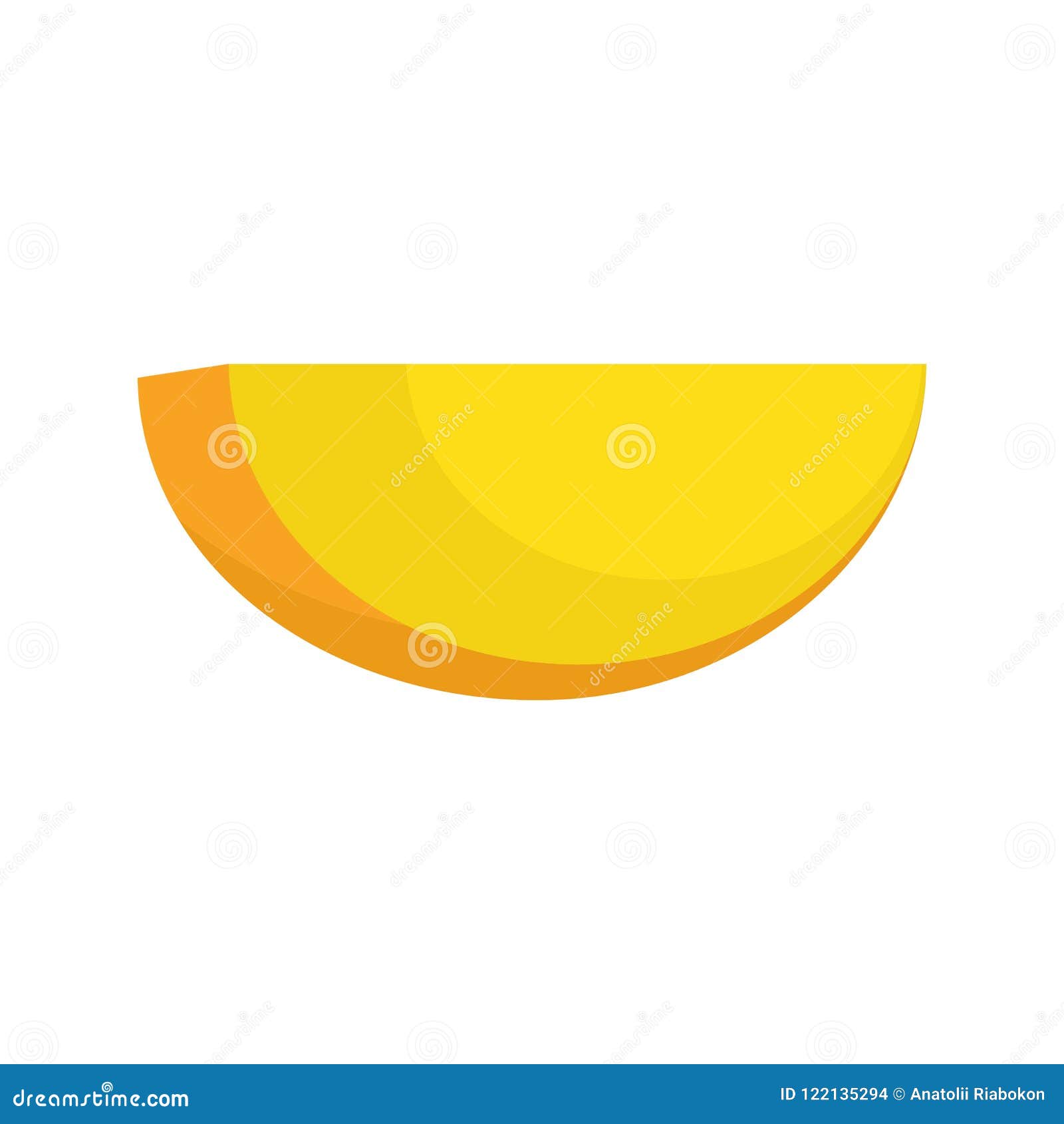 Half of Mango Icon, Flat Style Stock Vector - Illustration of diet ...