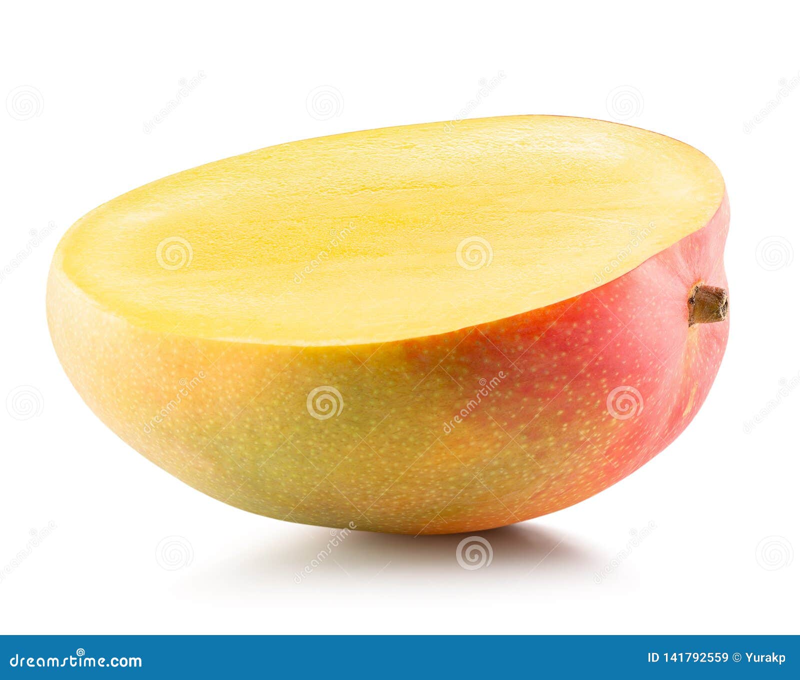 Half of Mango Isolated on a White Background Stock Image - Image of ...
