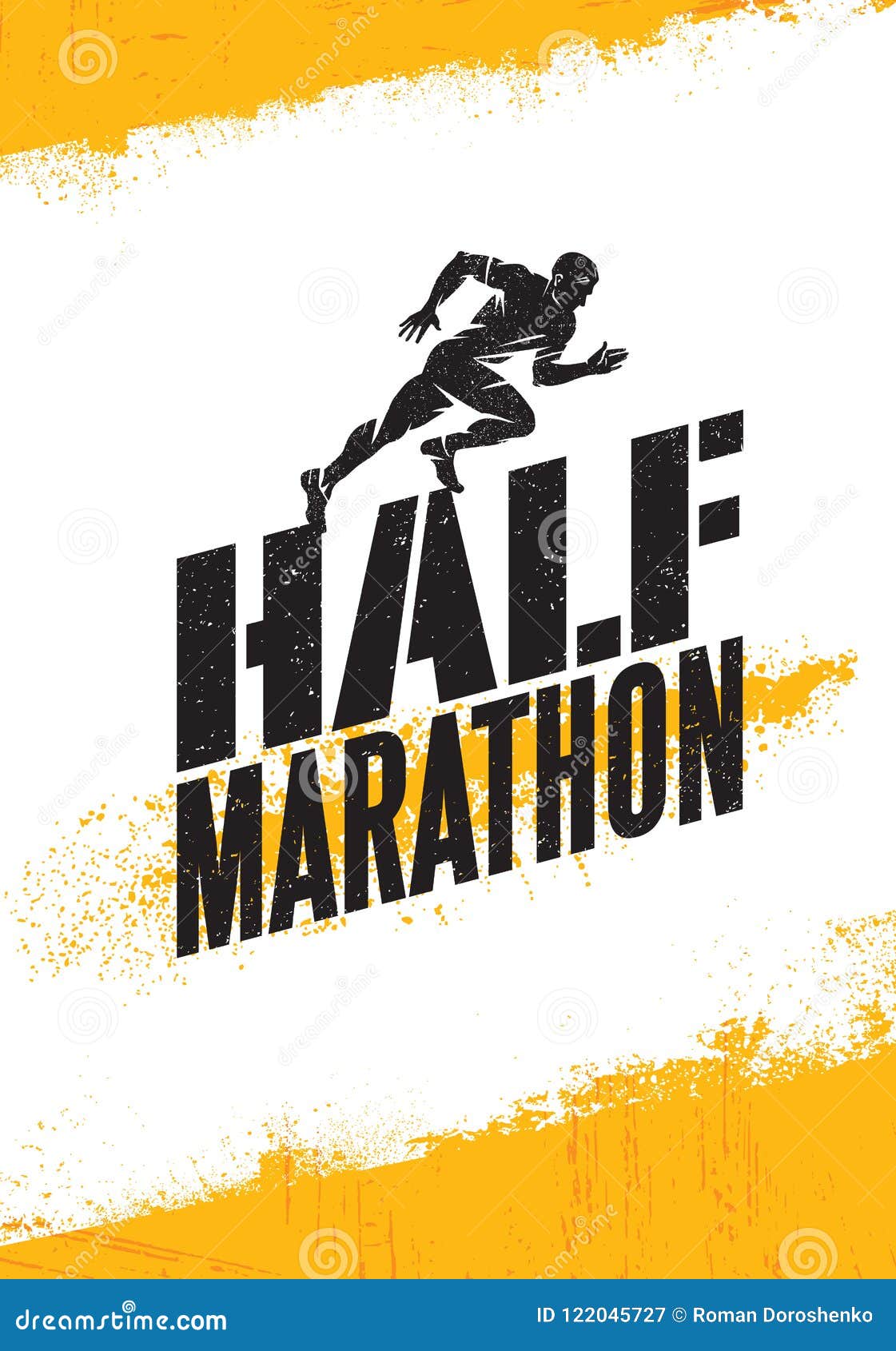 Half Marathon Active Sport Event Advertisement Banner Concept. Creative ...