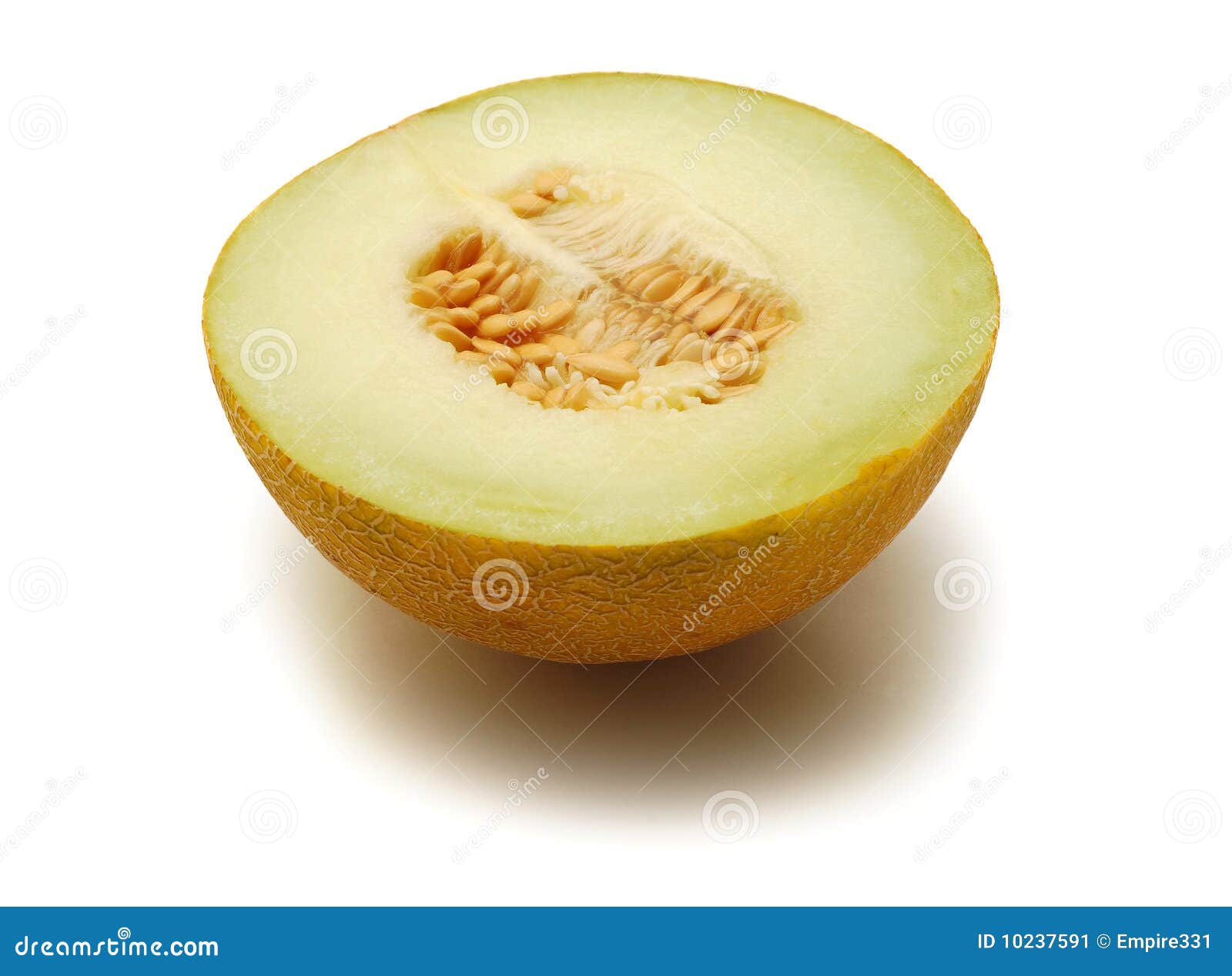 Half Of Melon On A White Wooden Surface, Top View. Flat Lay, Overhead ...