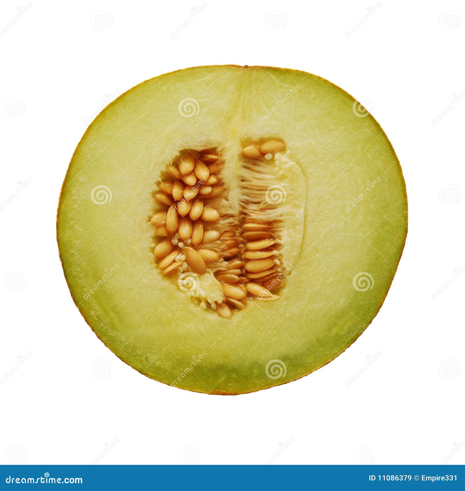 Half Of Melon On A White Wooden Surface, Top View. Flat Lay, Overhead ...