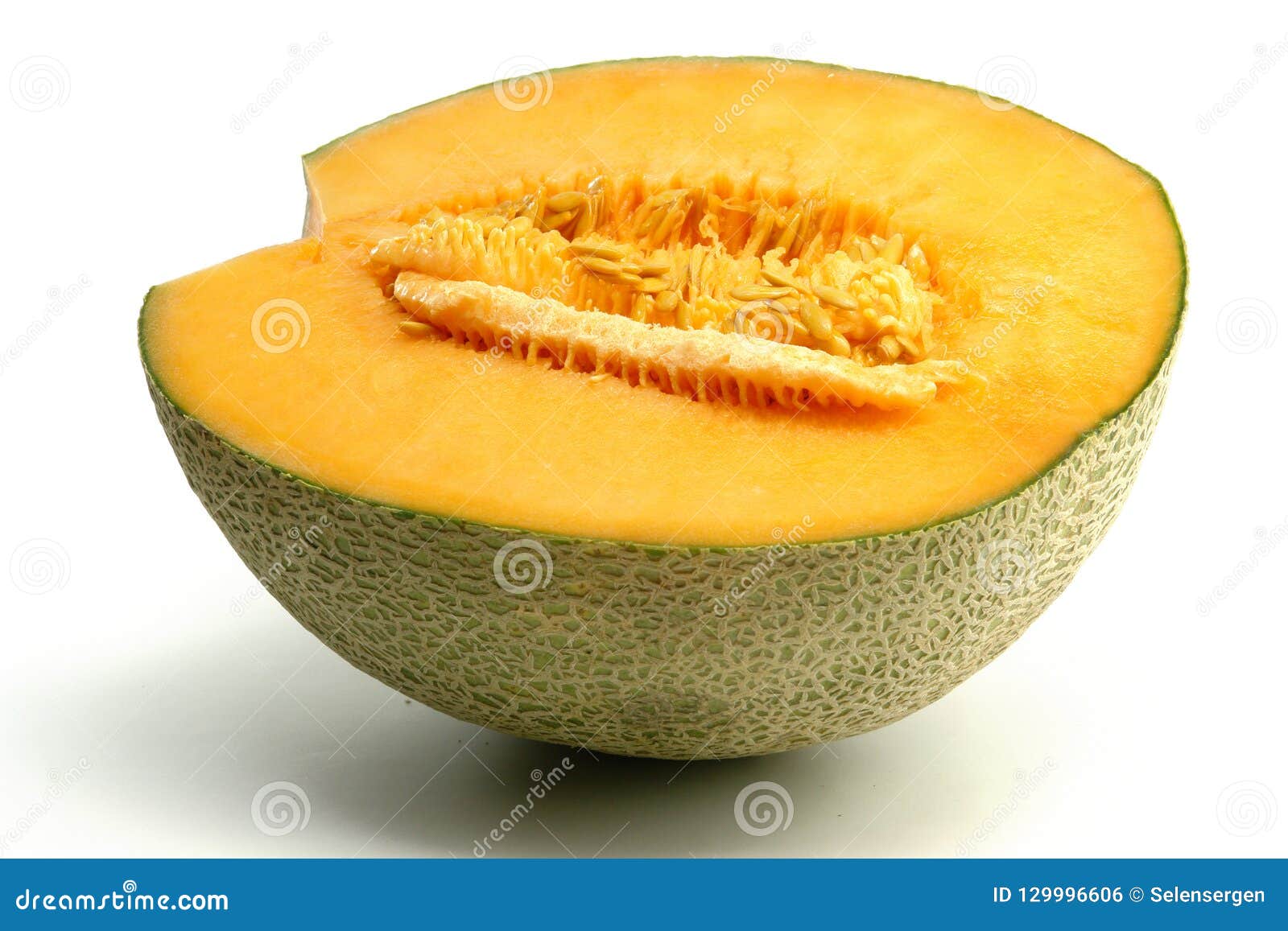 Cut Half Melon On A Green Background. Summer Desserts Royalty-Free ...