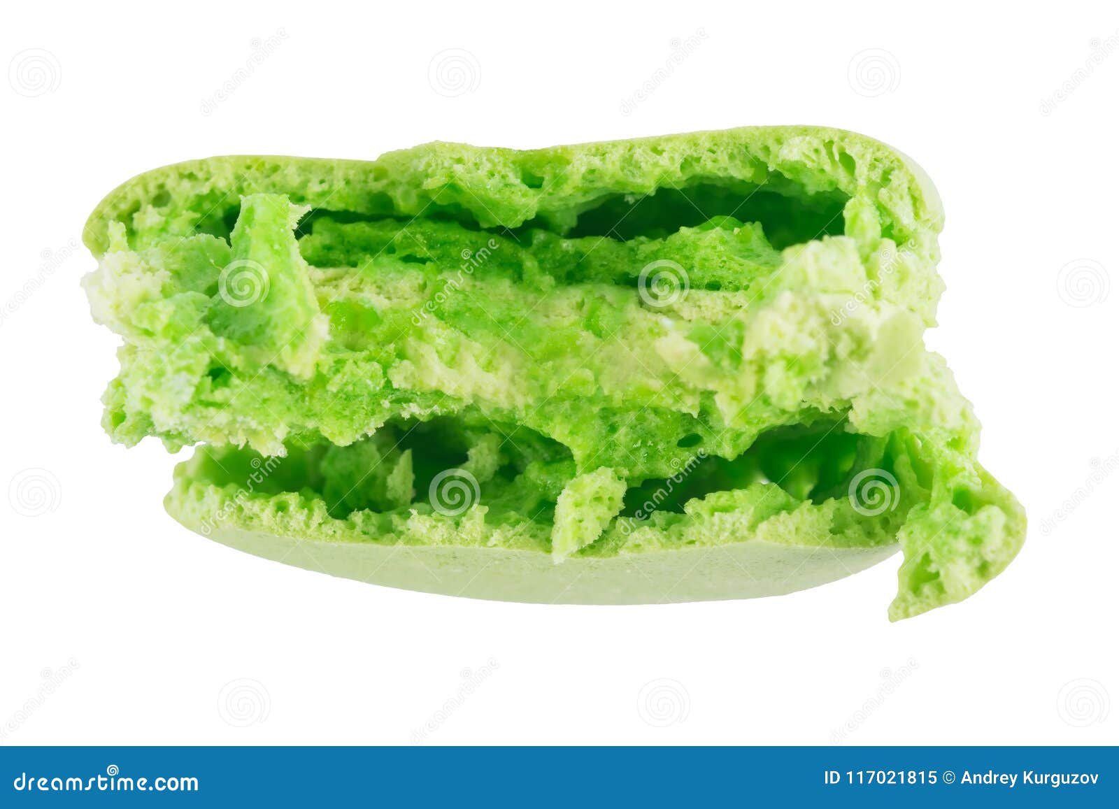 Half Mint Green Biscuits Isolated on White Background Stock Image ...