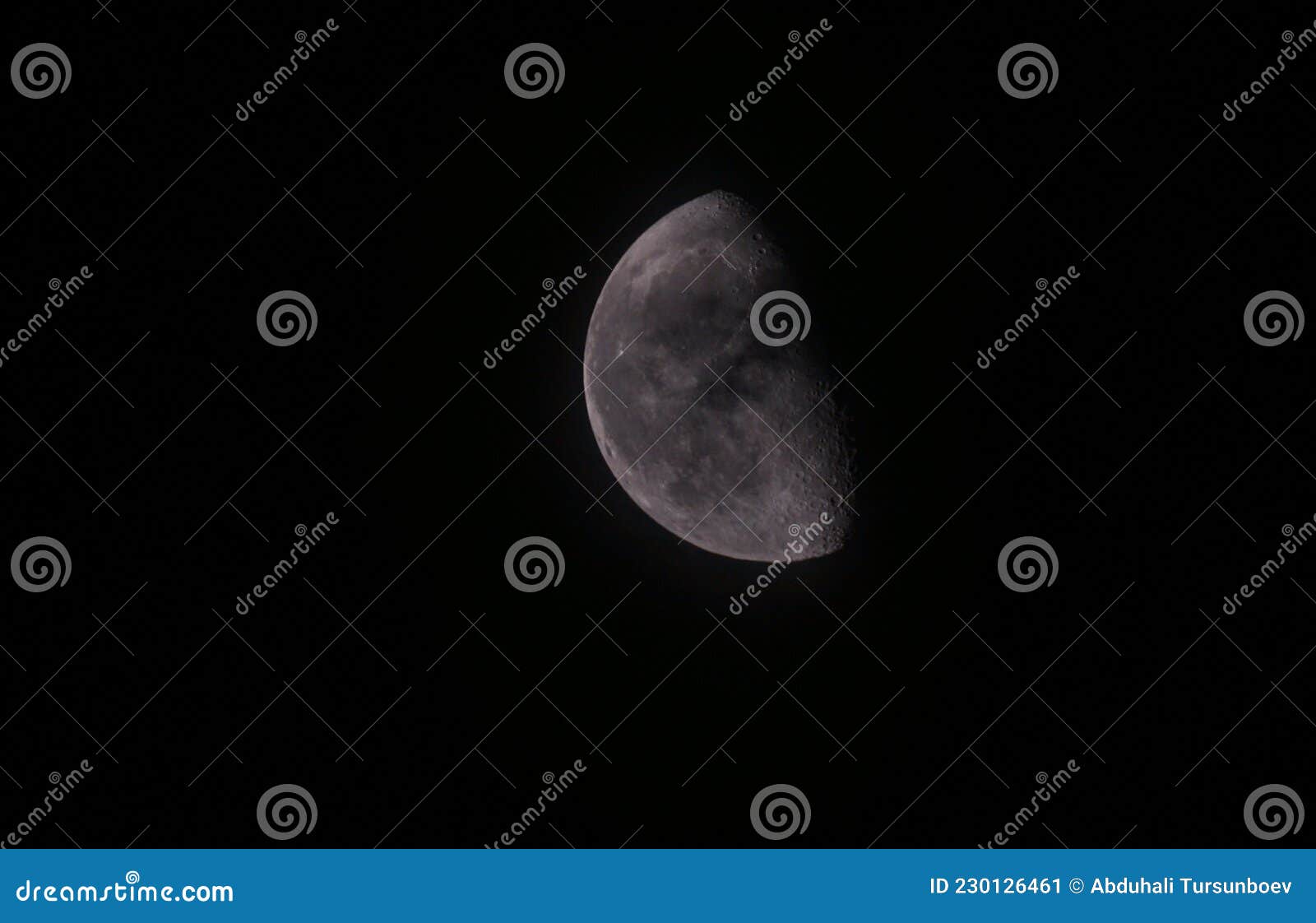 Half a month stock image. Image of moonlight, astronomy - 230126461