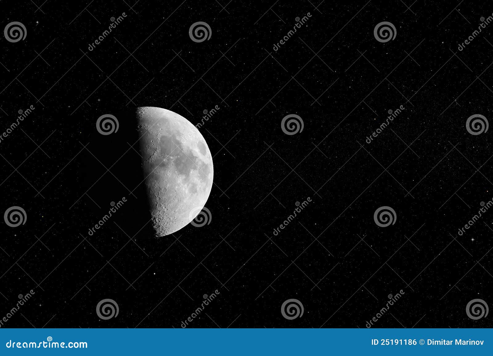 Half Moon stock photo. Image of moonlight, space, lunar - 25191186
