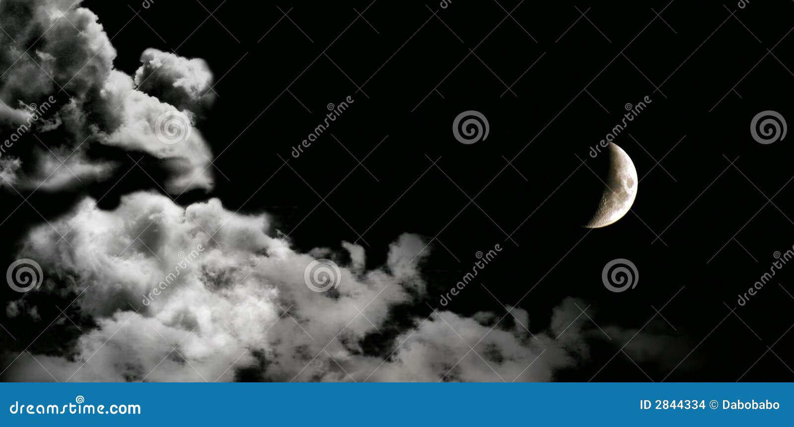 Half moon stock photo. Image of space, light, magic, black - 2844334