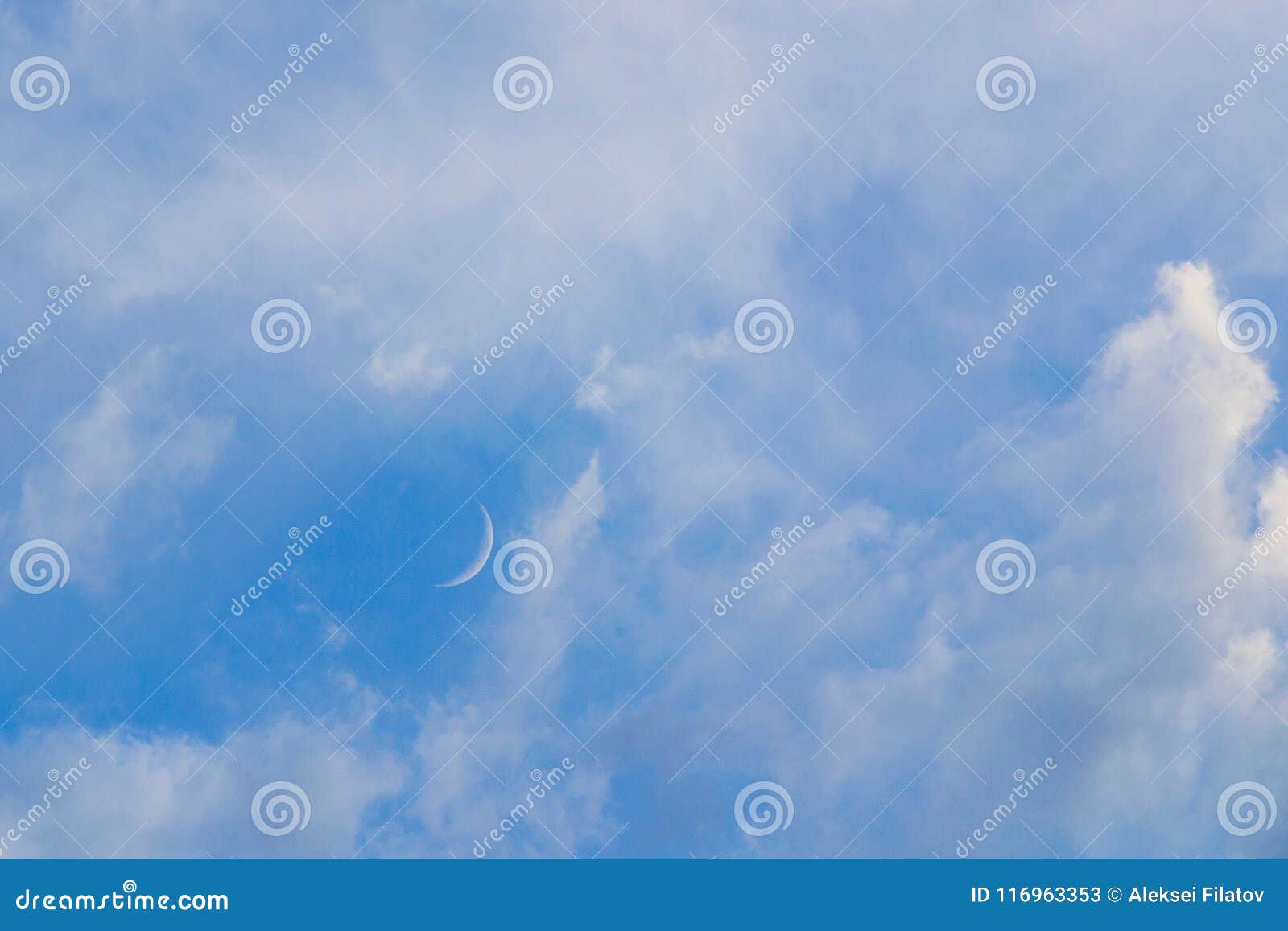 Half moon in blue sky stock image. Image of astronomy - 116963353
