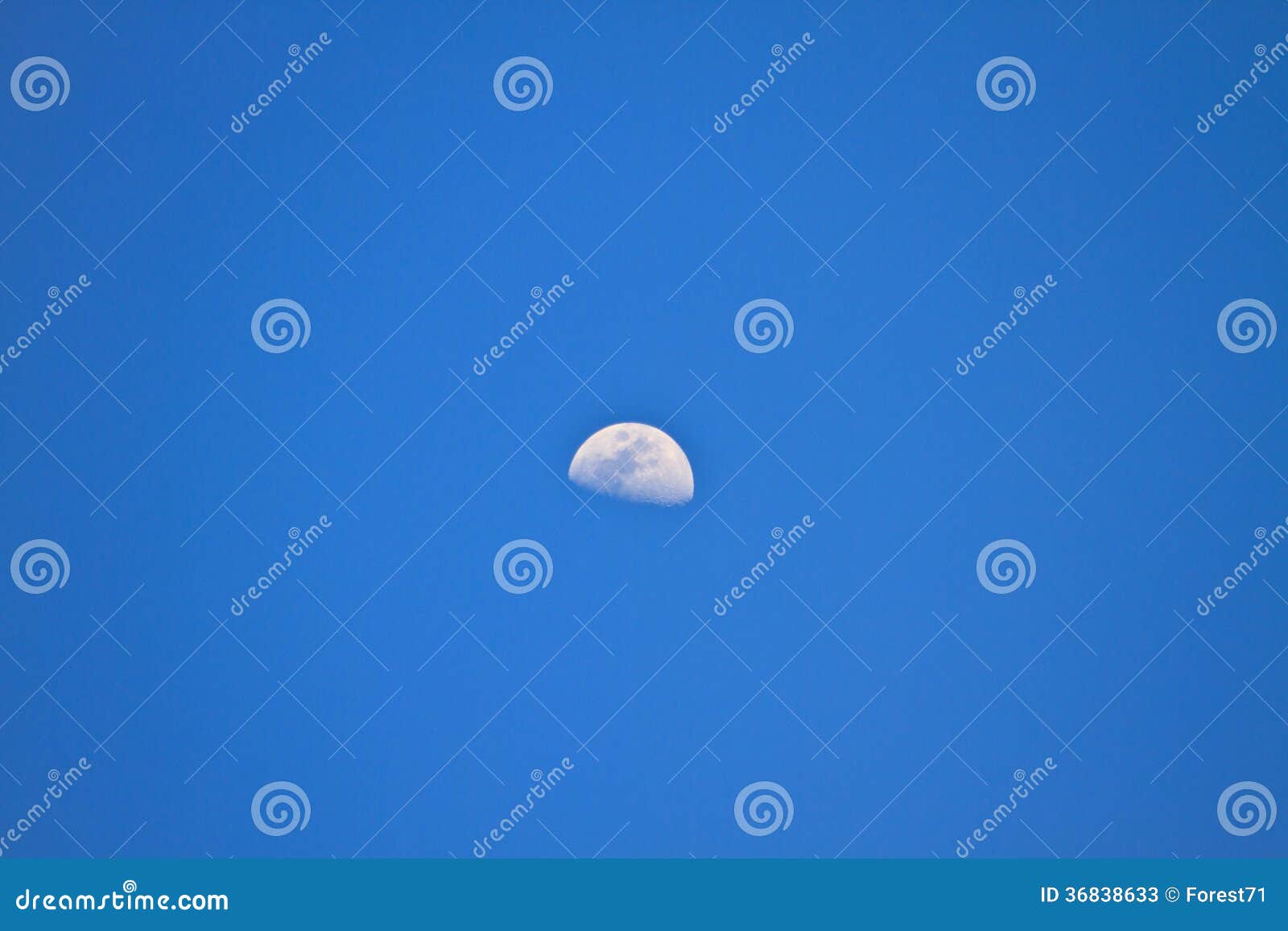 Half moon in blue sky stock image. Image of nature, freedom - 36838633