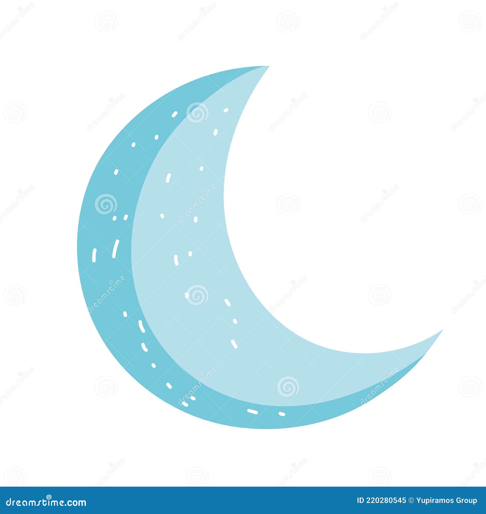 Half moon cartoon stock vector. Illustration of celestial - 220280545