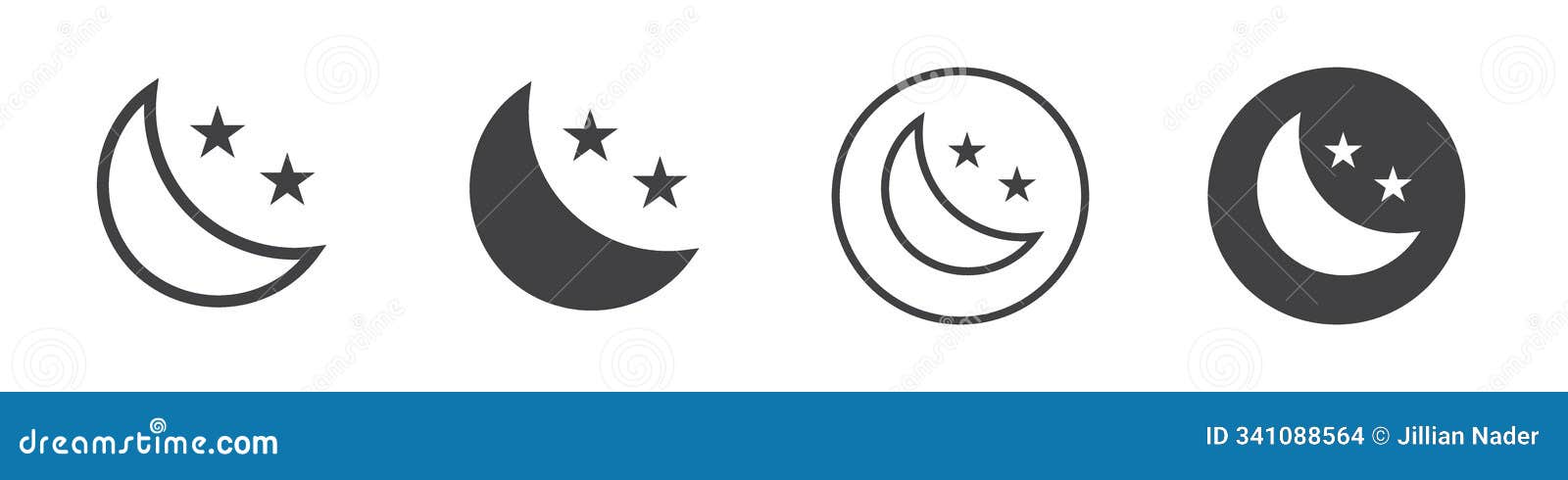 Half Moon Icon Simple Outline Vector Logo Stock Illustration ...