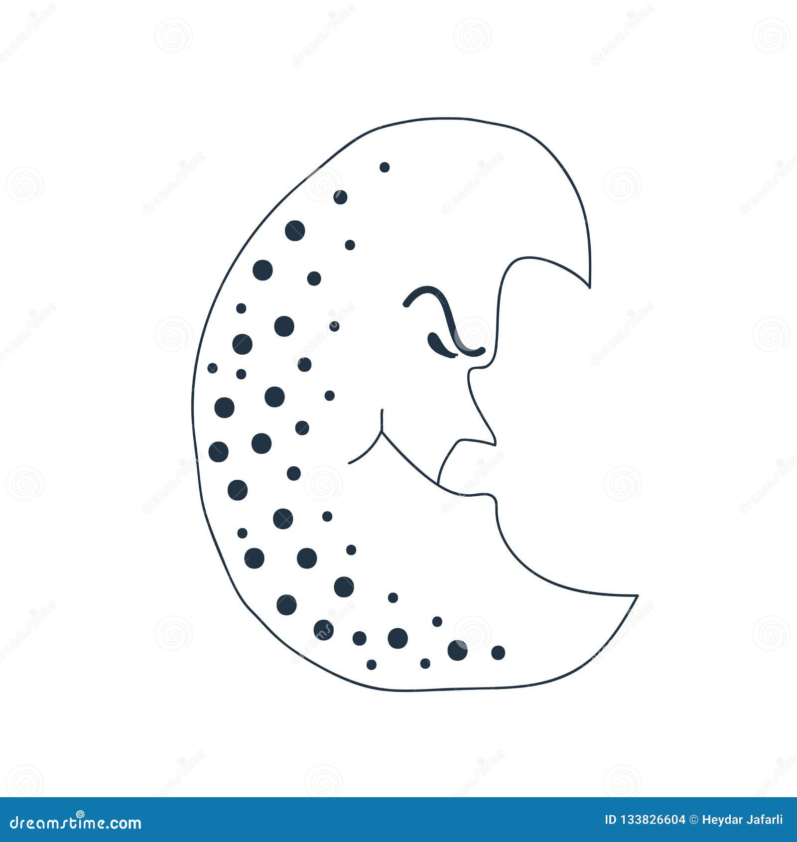 Half Moon Icon Vector Isolated On White Background Half Moon Si Stock Vector Illustration Of