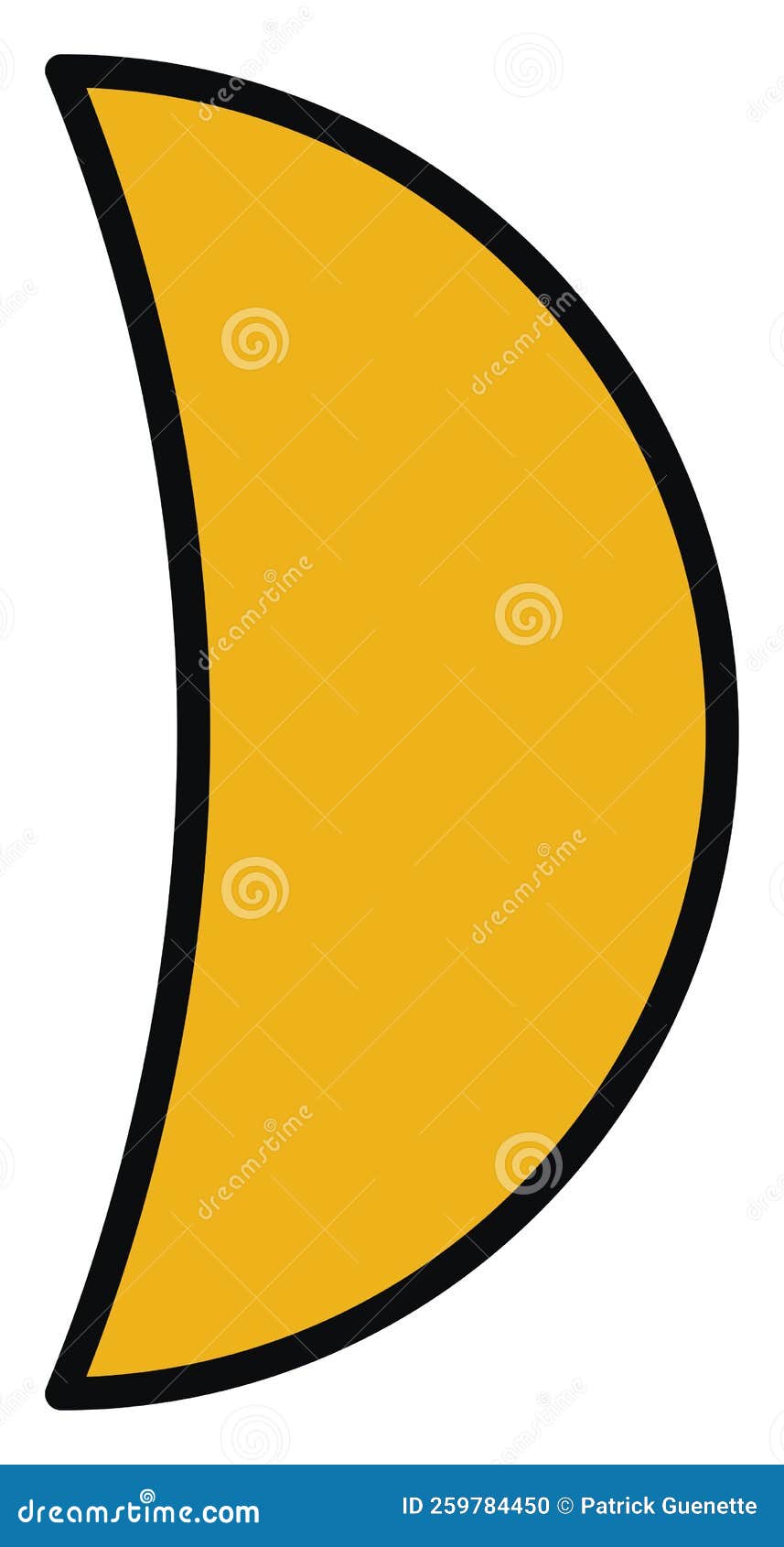 Half moon, icon stock vector. Illustration of white - 259784450