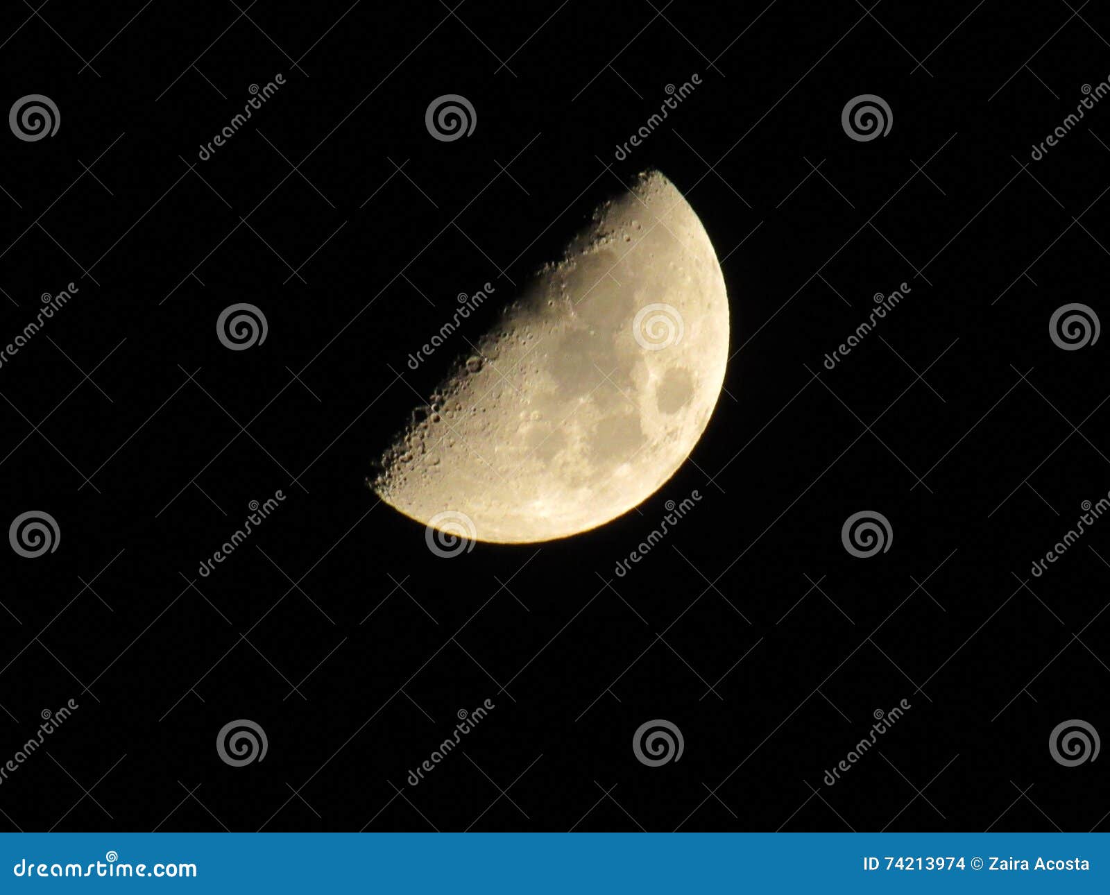 Half of moon stock photo. Image of midnight, atmosphere - 74213974