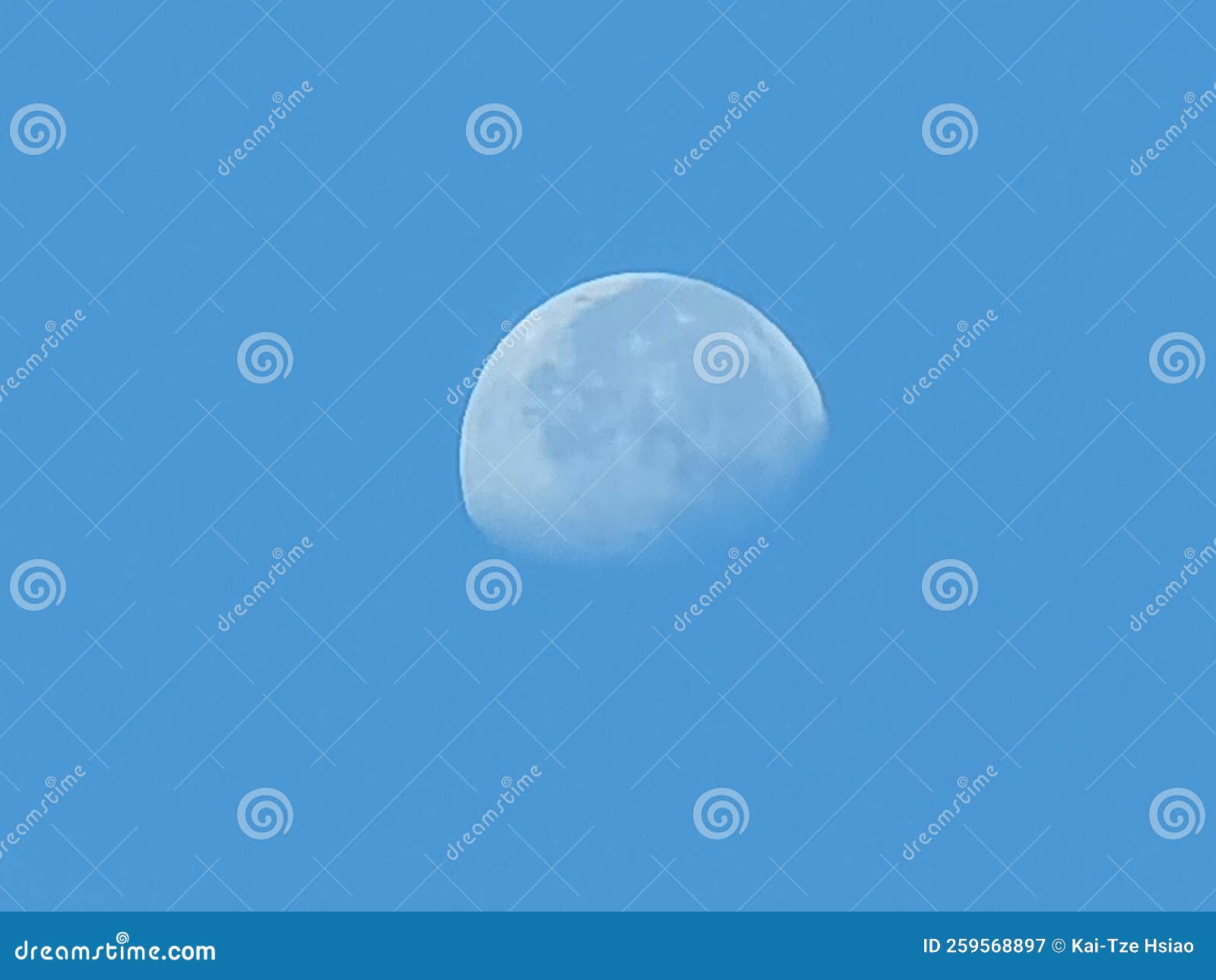 Half moon in the morning stock image. Image of morning - 259568897