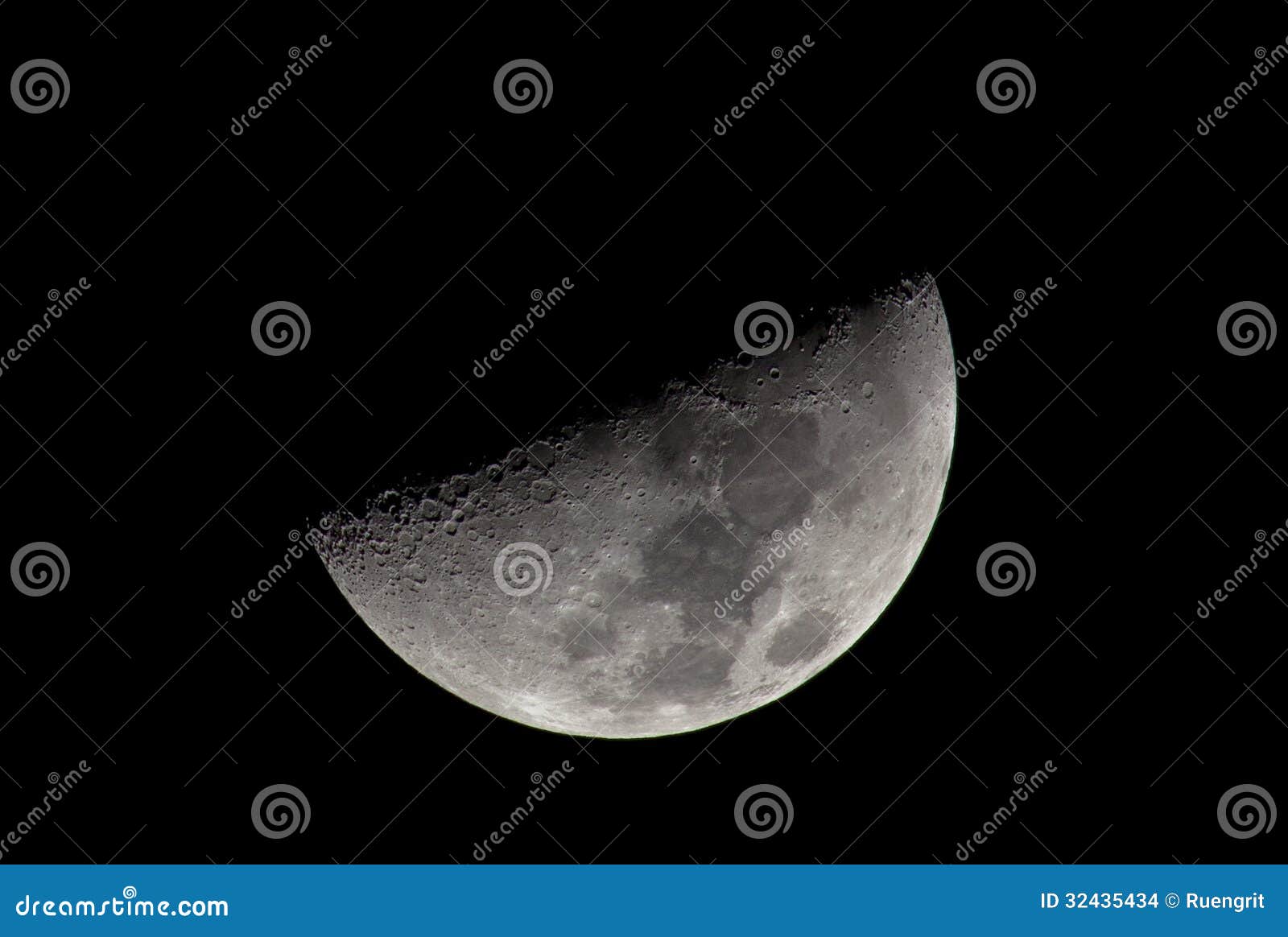 Half moon stock photo. Image of crater, revolving, skies - 32435434