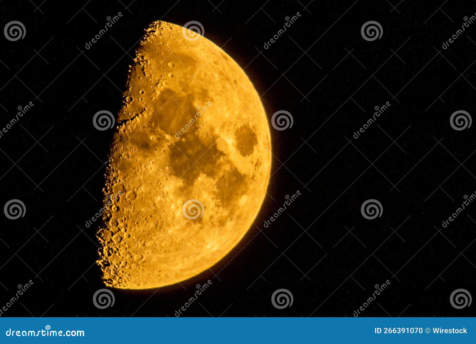 Half Moon in the Night Sky in December Stock Photo - Image of universe ...