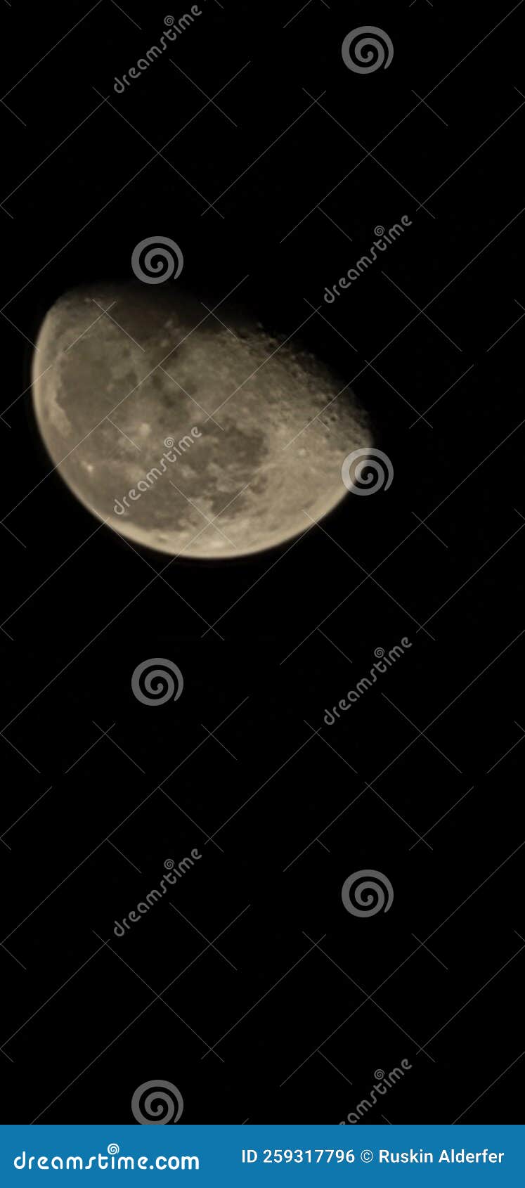 Half Moon at Night Sky Space Stock Photo - Image of monochrome ...