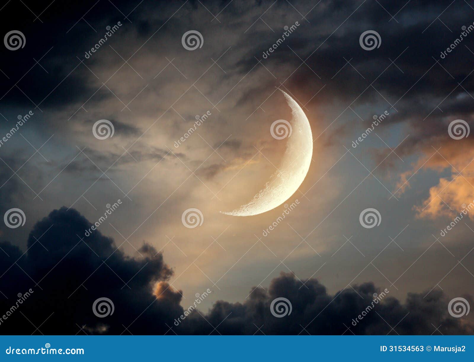 Half moon stock image. Image of remote, halloween, scary - 31534563