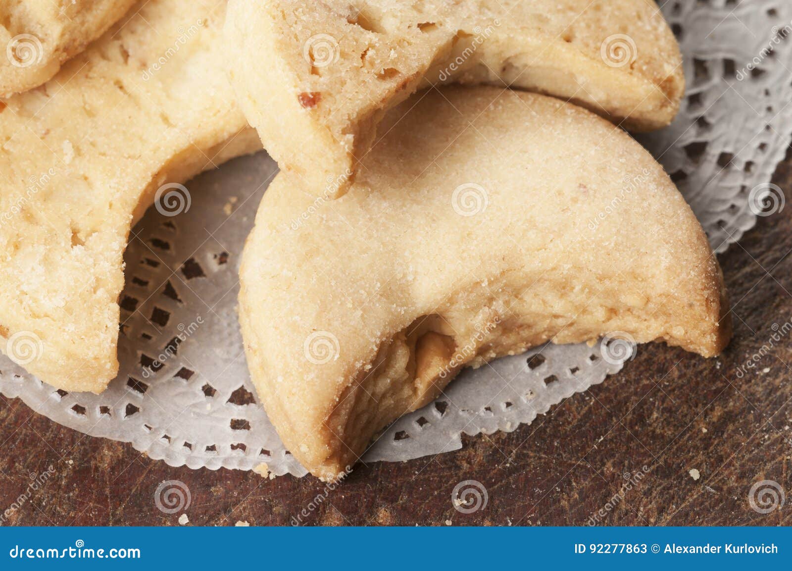 Half Moon Pastry with Peanut Stock Image - Image of collection, close ...