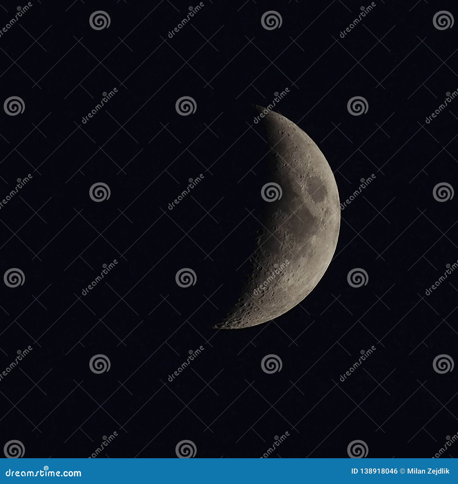 Half Moon phase stock photo. Image of vrchy, lunar, republic - 138918046