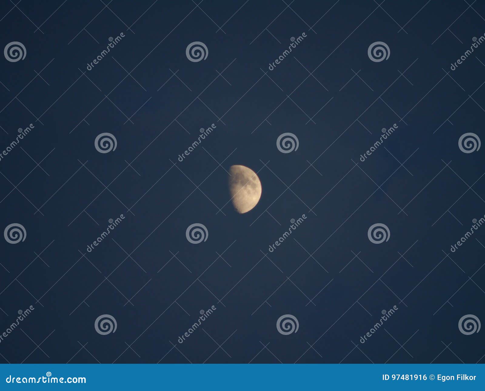 Half moon stock photo. Image of night, moon, shows - 97481916