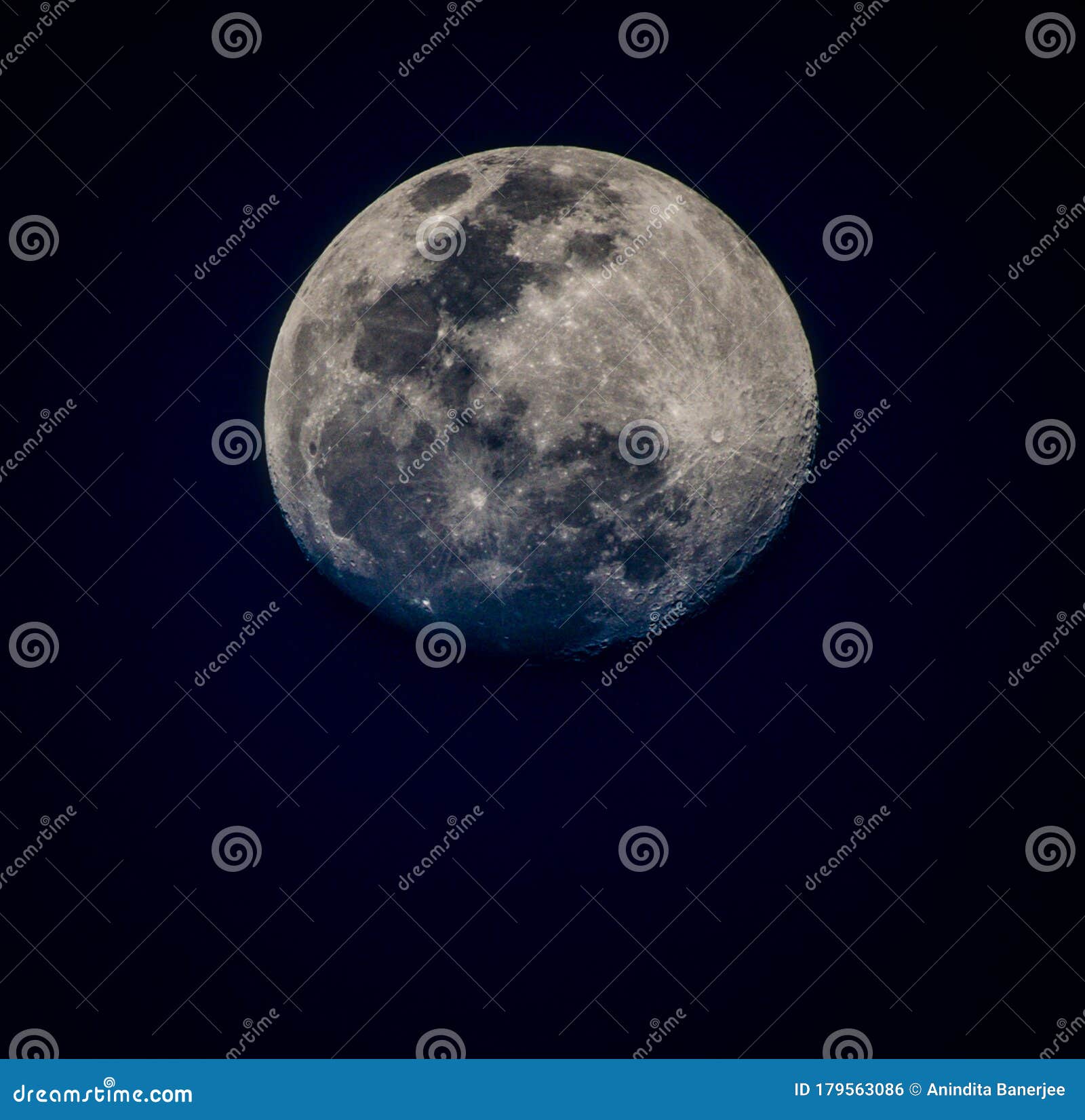 Half Moon telescopic view stock illustration. Illustration of ...