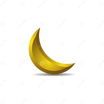 Half moon vector icon logo stock vector. Illustration of icon - 125744343