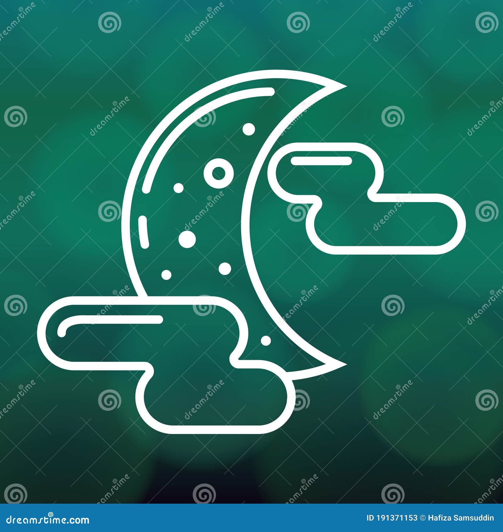 Half Moon. Vector Illustration Decorative Design Stock Vector ...