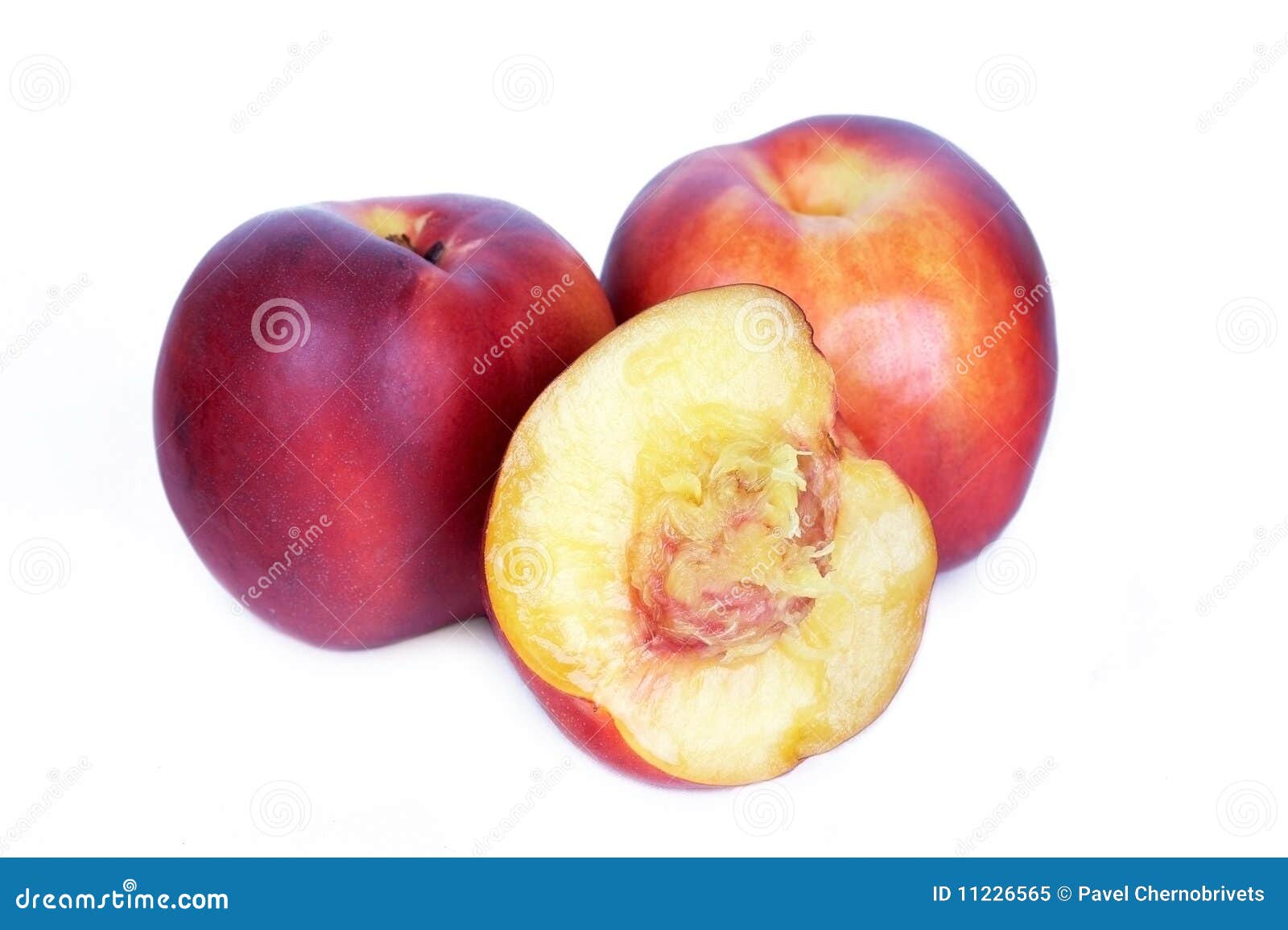 Half of nectarine stock image. Image of dieting, close - 11226565