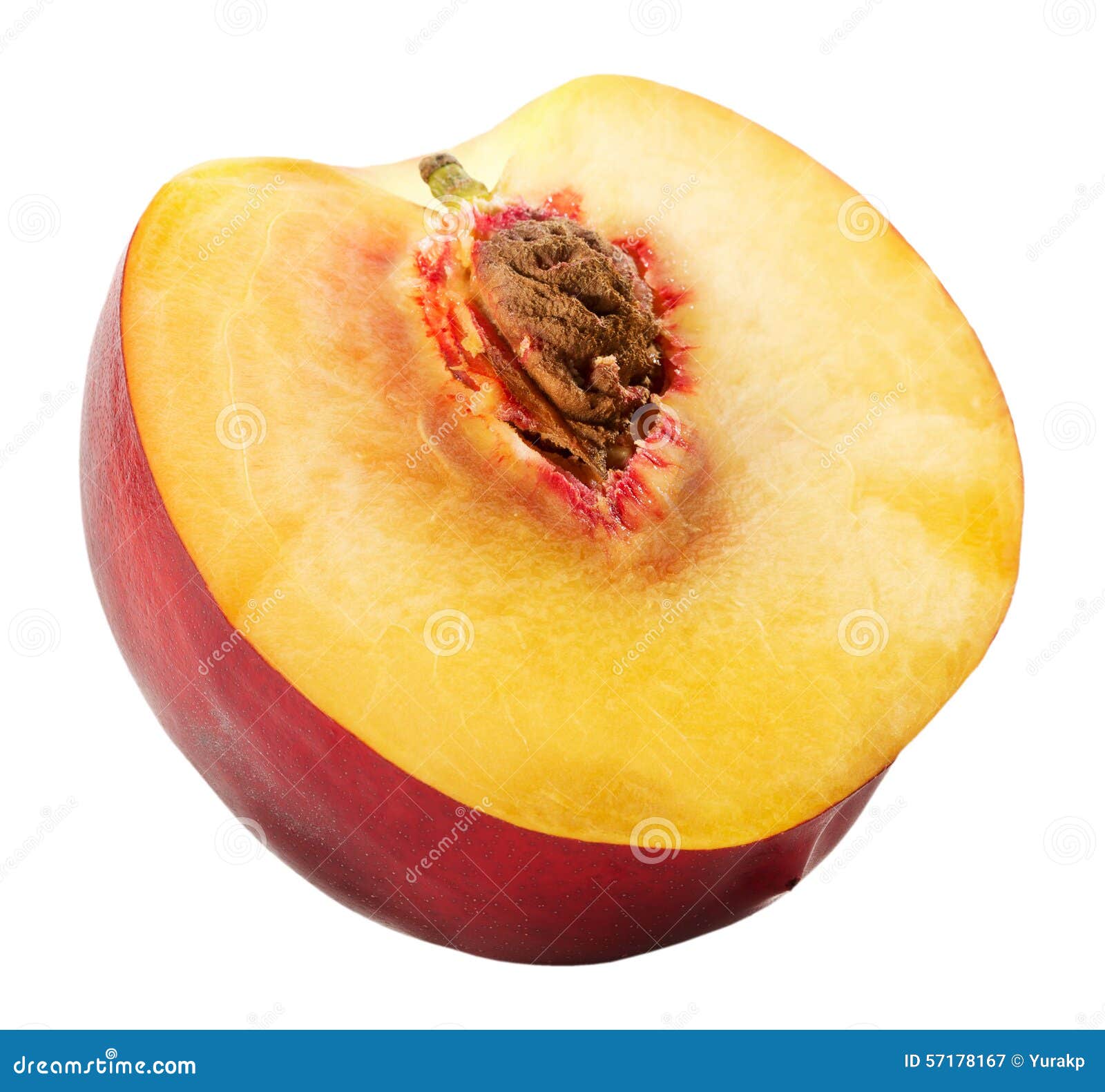 Half of Nectarine Isolated on the White Background Stock Image - Image ...