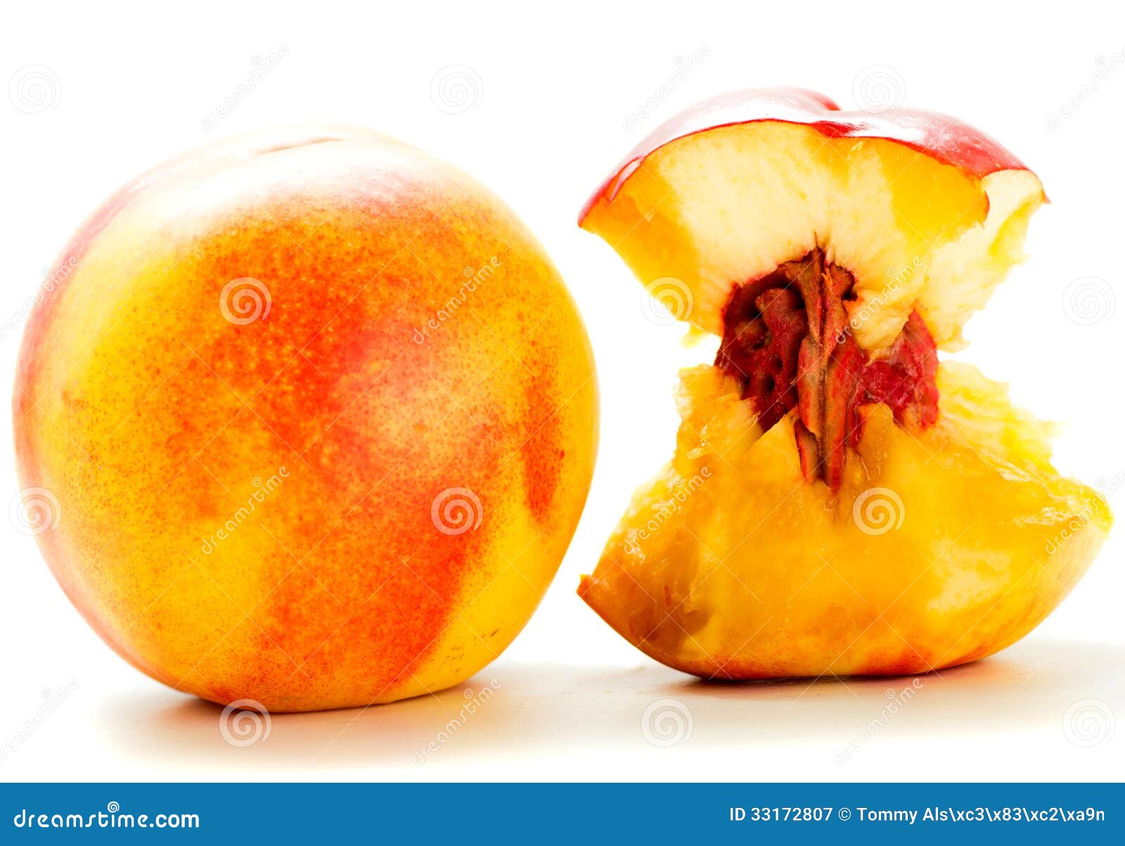 Half nectarine stock image. Image of closeup, isolated - 33172807