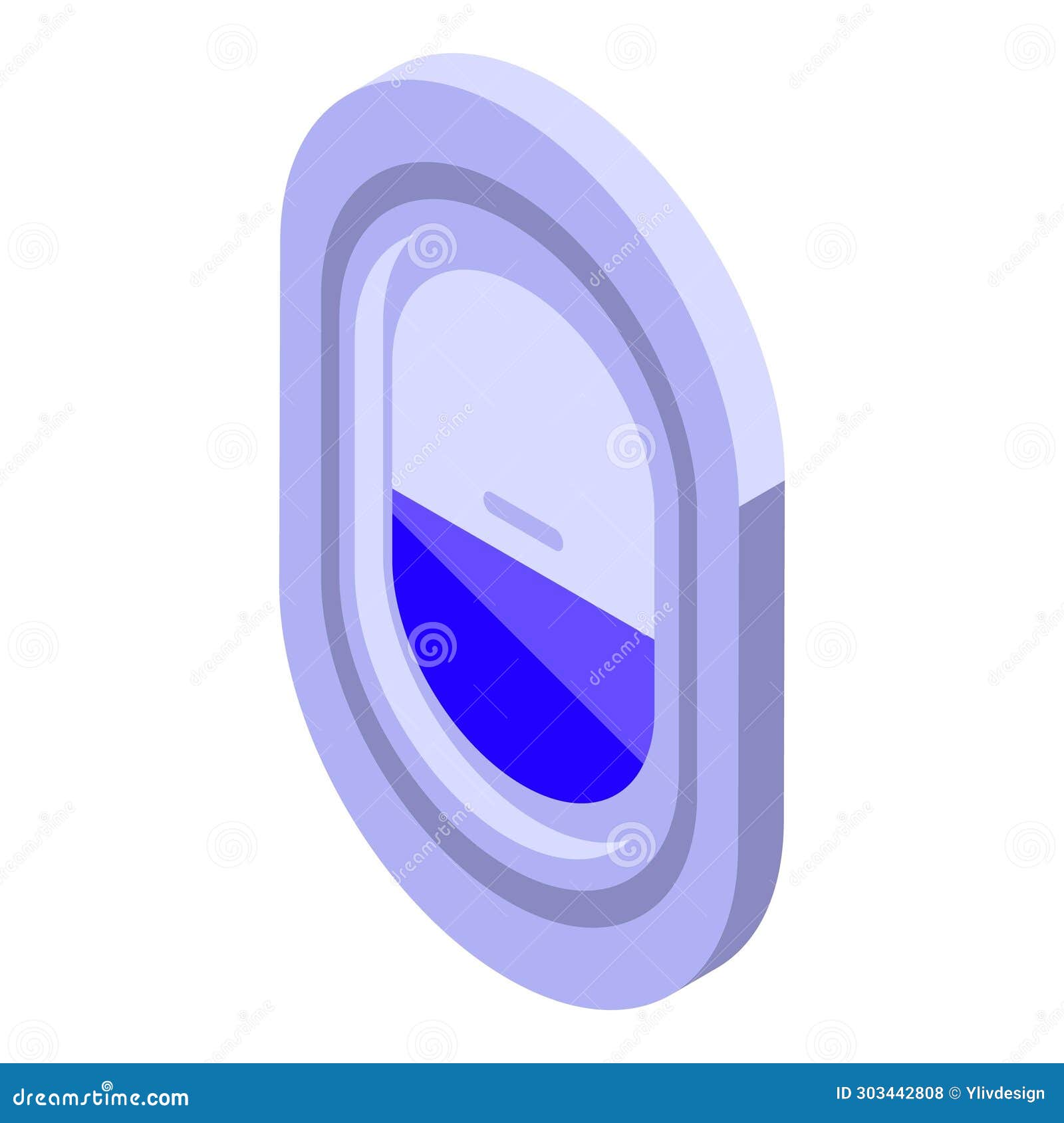 Half Open Airplane Window Icon Isometric Vector. Travel Sky Stock ...