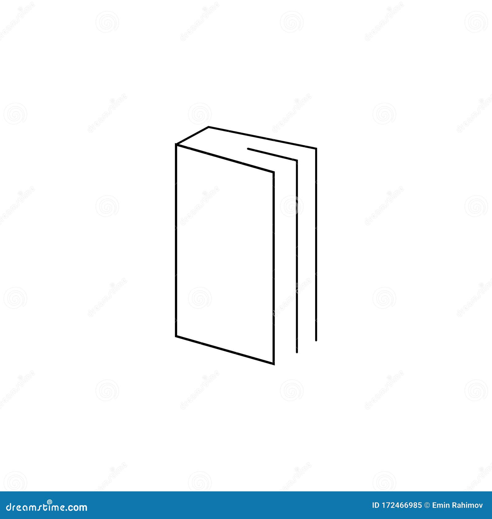 Half Open Book Icon. Read Instruction Sign. Thin Line Eps Ten Stock ...