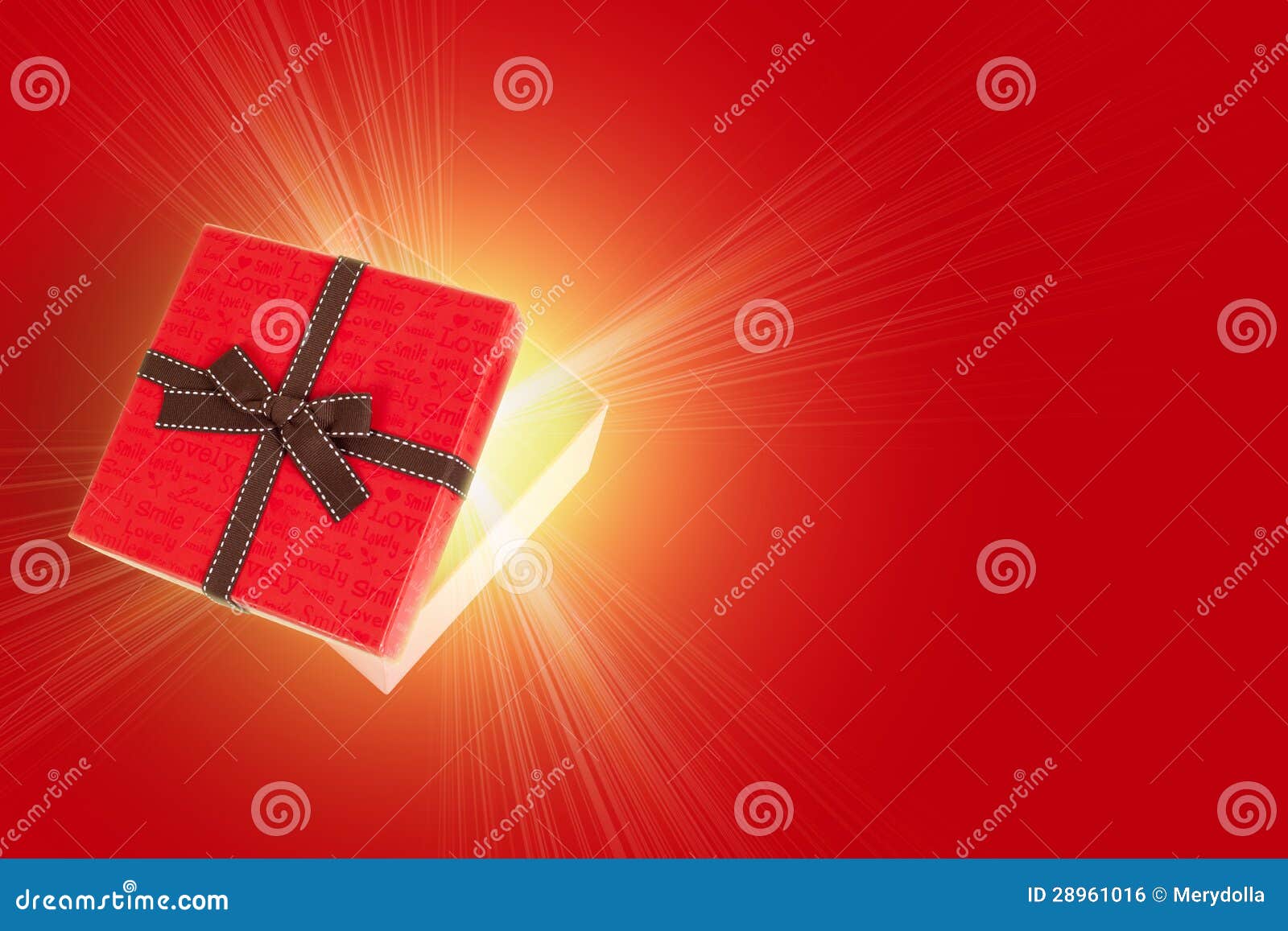 Half open gift box stock photo. Image of glow, holiday - 28961016