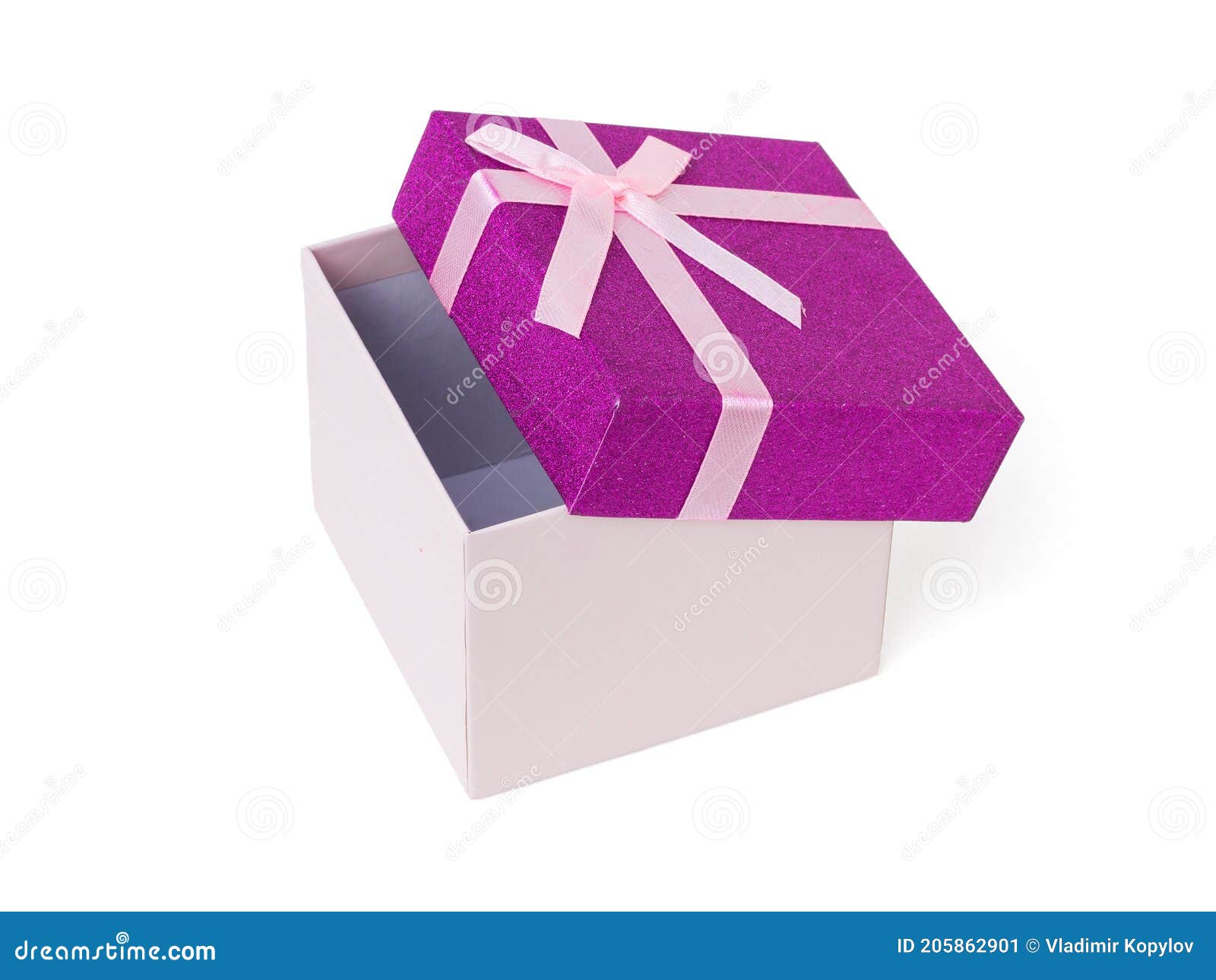 Half-open Gift Box Isolated on White Background Stock Image - Image of ...