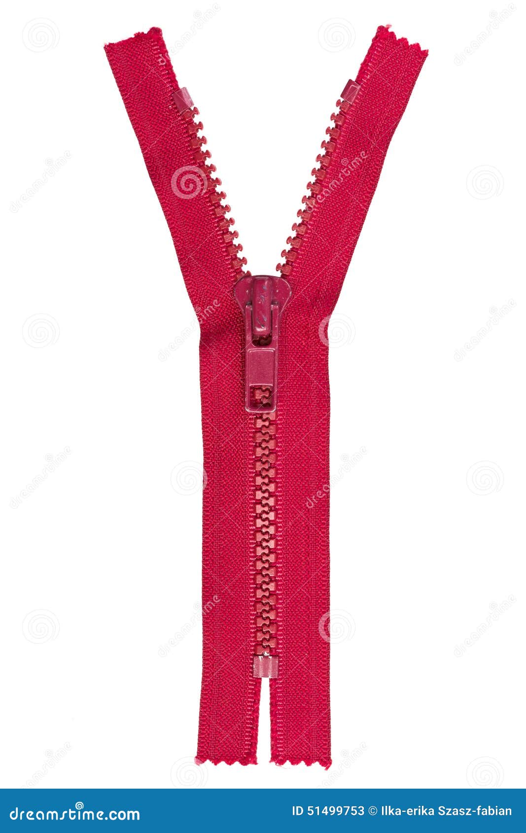 Half open red zipper stock image. Image of clothing, locking - 51499753