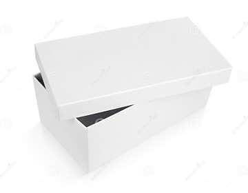 Half-open Shoe Box on White Stock Image - Image of closeup, clean: 35212549