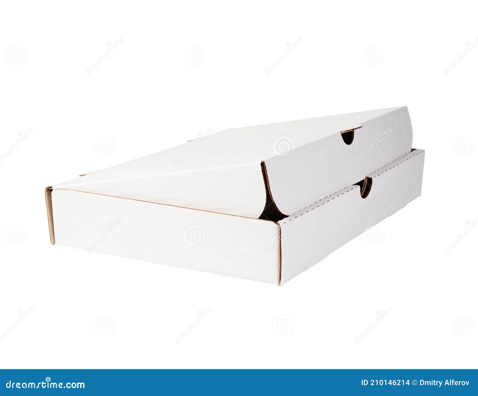 Half-open White Cardboard Box of Pizza or Pie. Copy Space Stock Photo ...