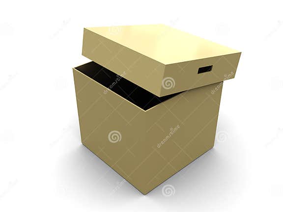 Half opened box stock illustration. Illustration of container - 7449114