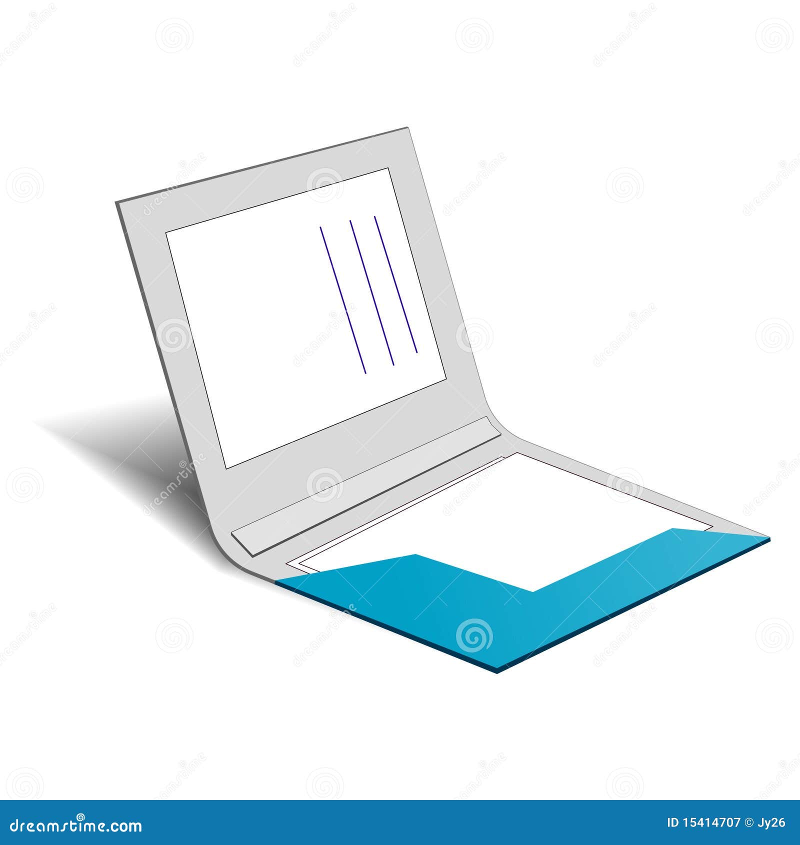 An half opened folder stock vector. Illustration of cart - 15414707