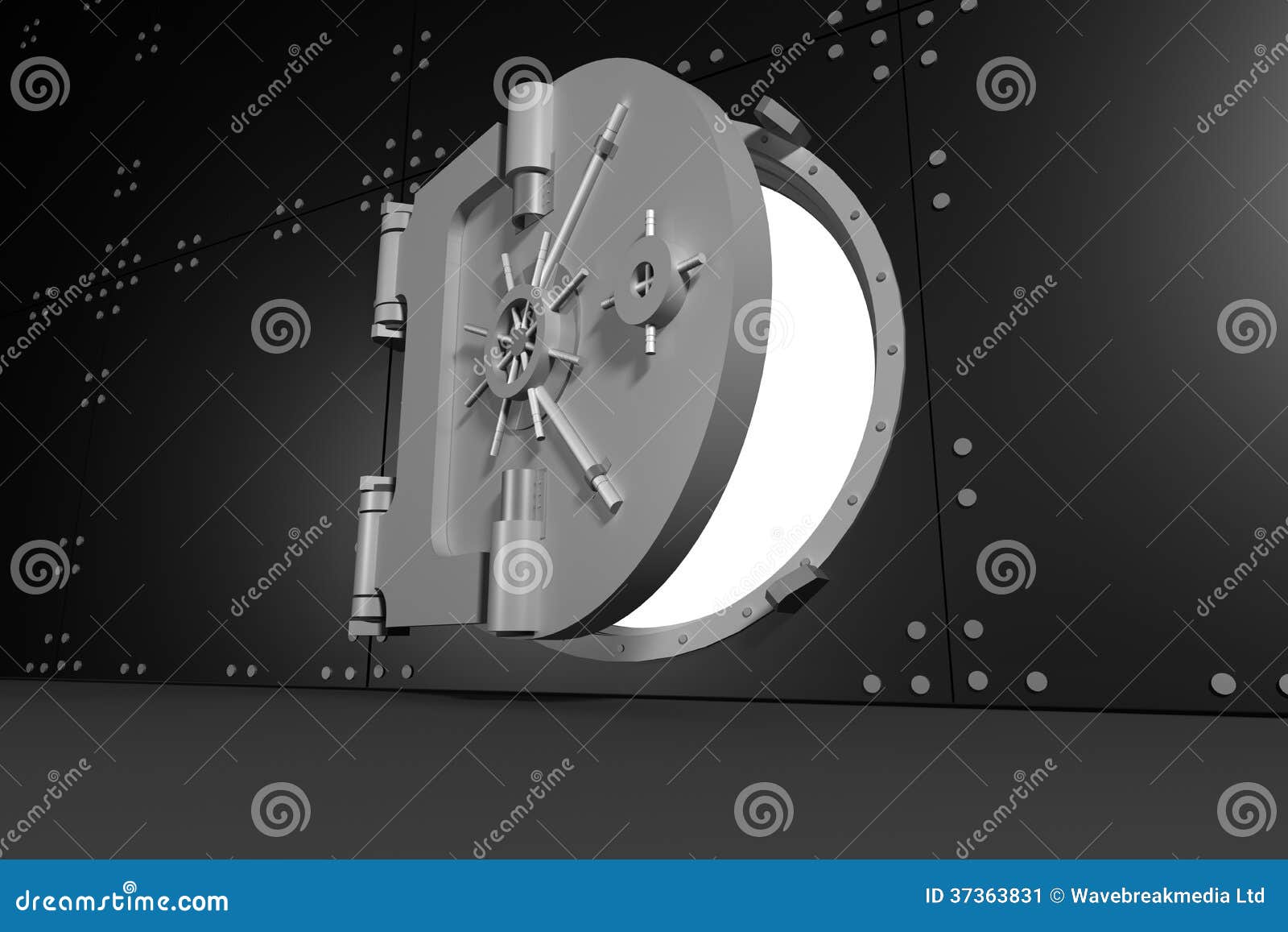 Half opened safe stock illustration. Illustration of dark - 37363831