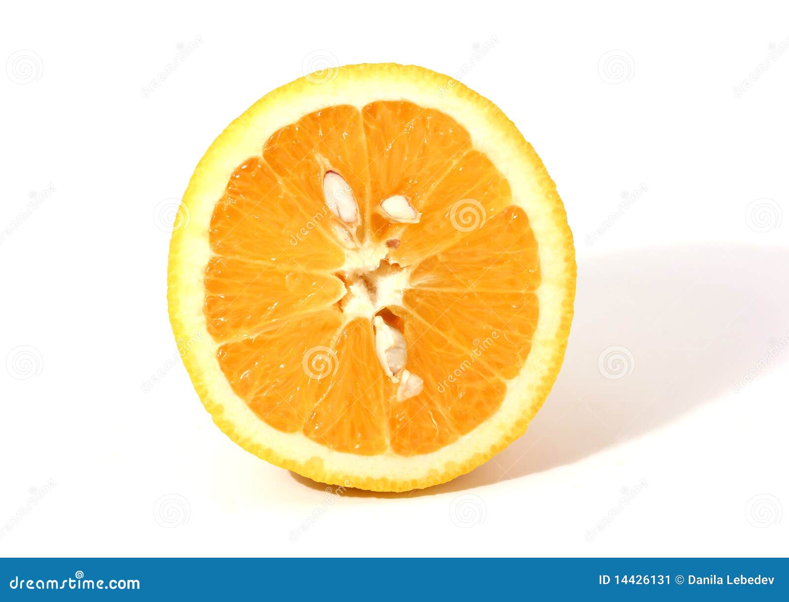 Half of orange stock image. Image of juicy, white, fruit - 14426131