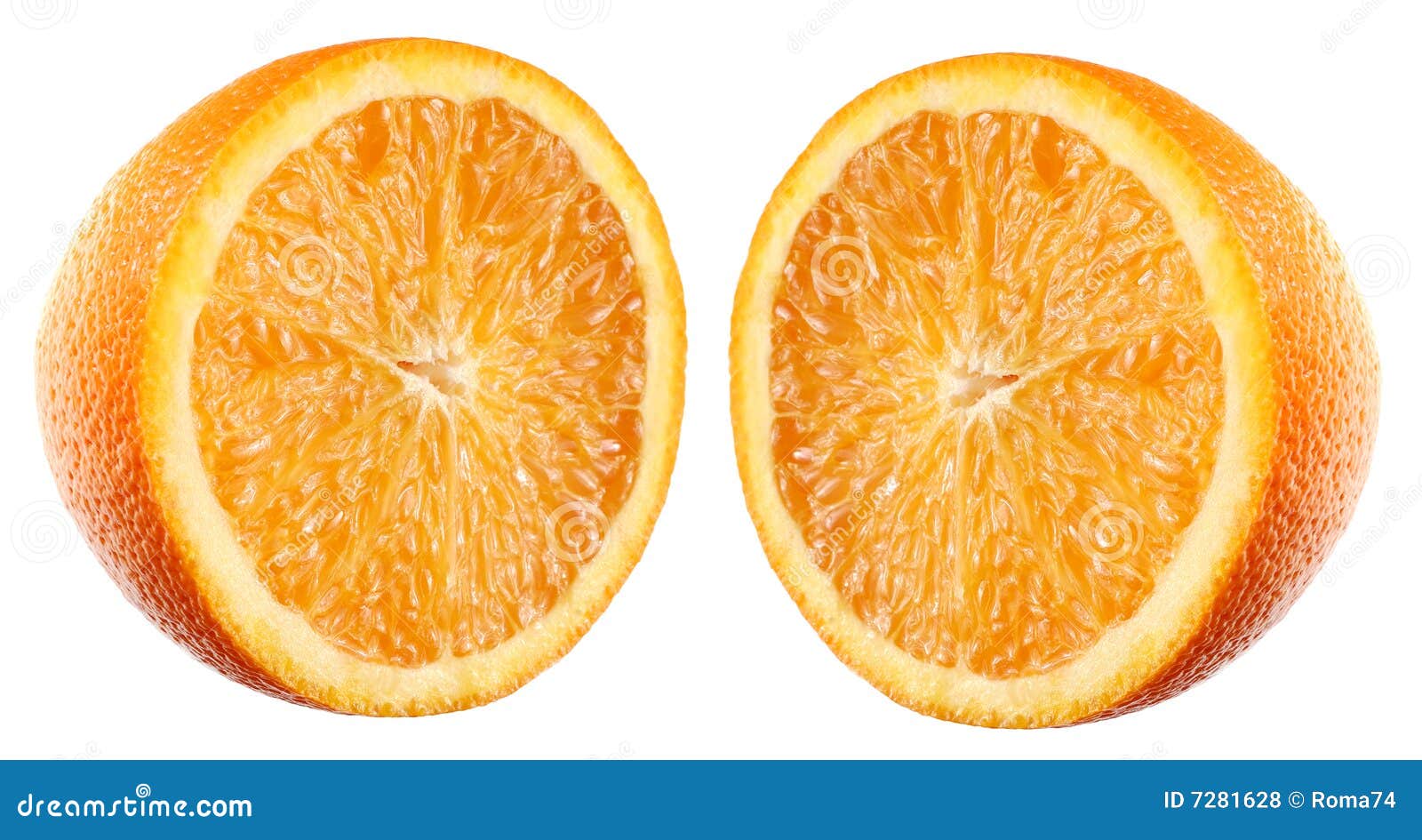 Half orange arkivfoto. Bild av enkelt, cirkel, äta, saftigt - 7281628