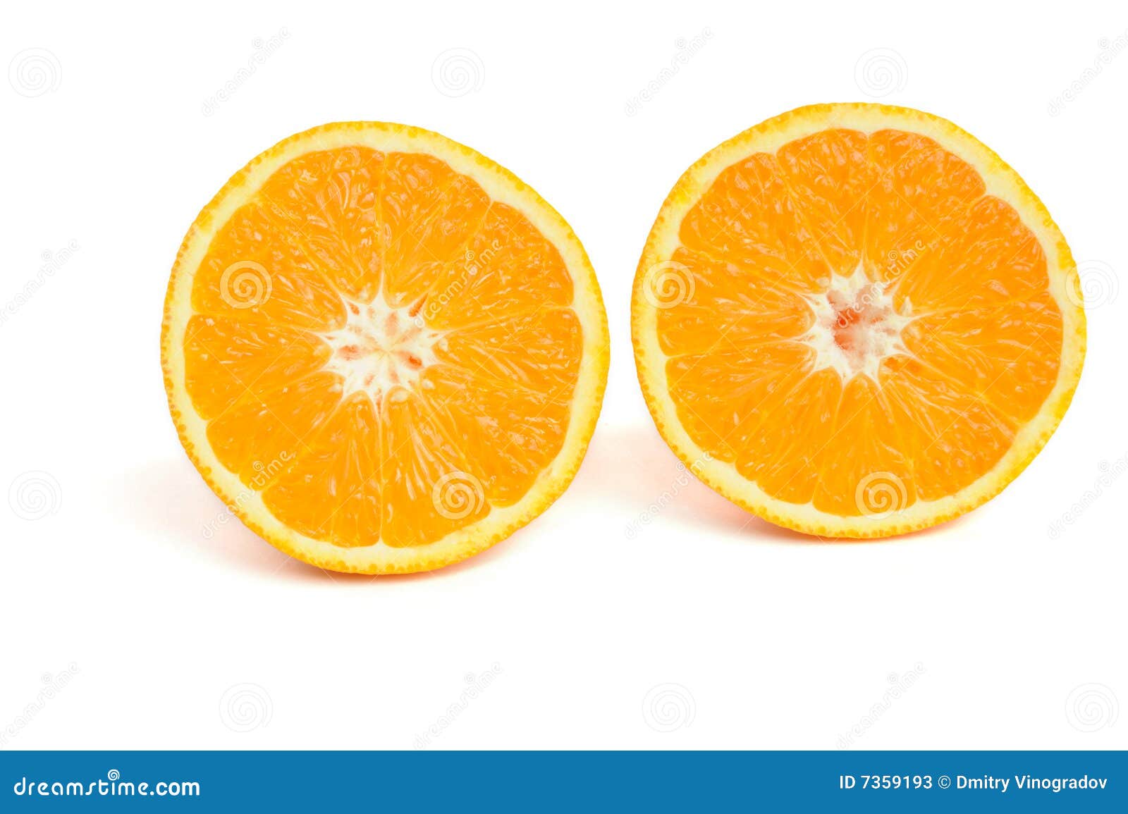 Half of orange stock image. Image of isolated, vegetarian - 7359193